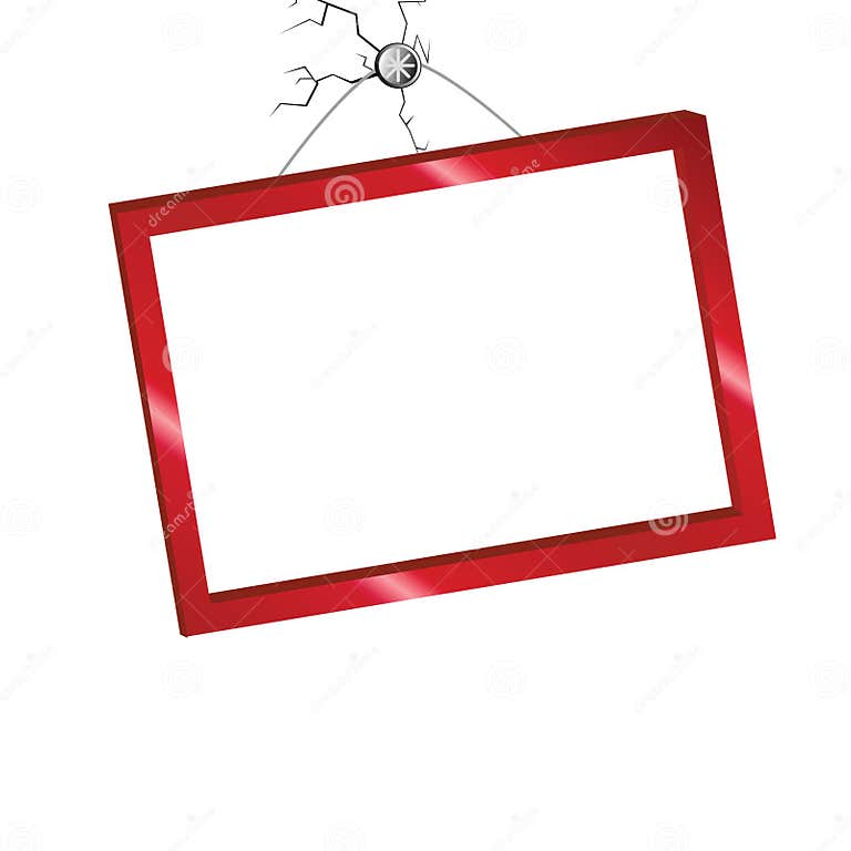 Picture Frame in Red Color Vector Illustration Stock Vector ...