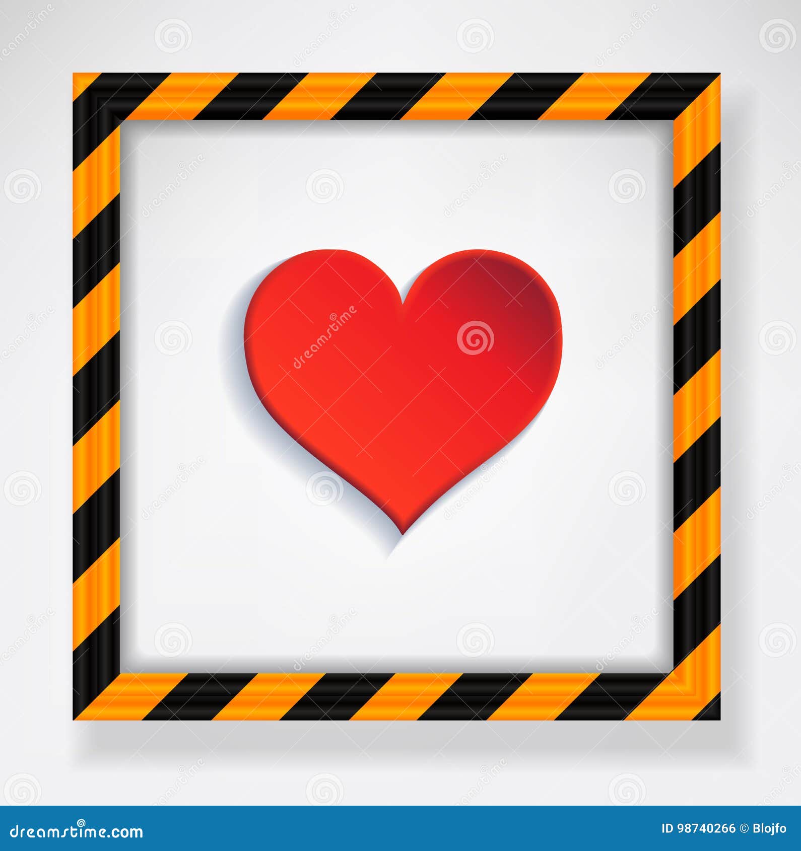 Heart warning stock vector. Illustration of caution, black - 98740266