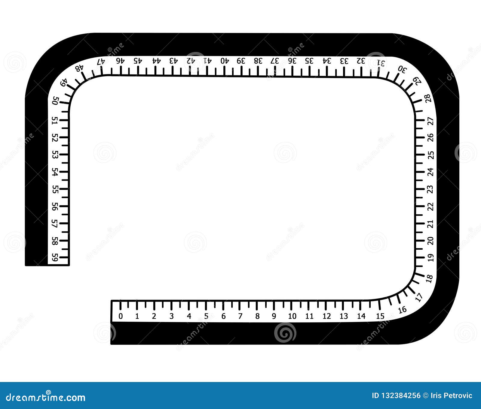 Frame - ruler stock illustration. Illustration of black - 132384256