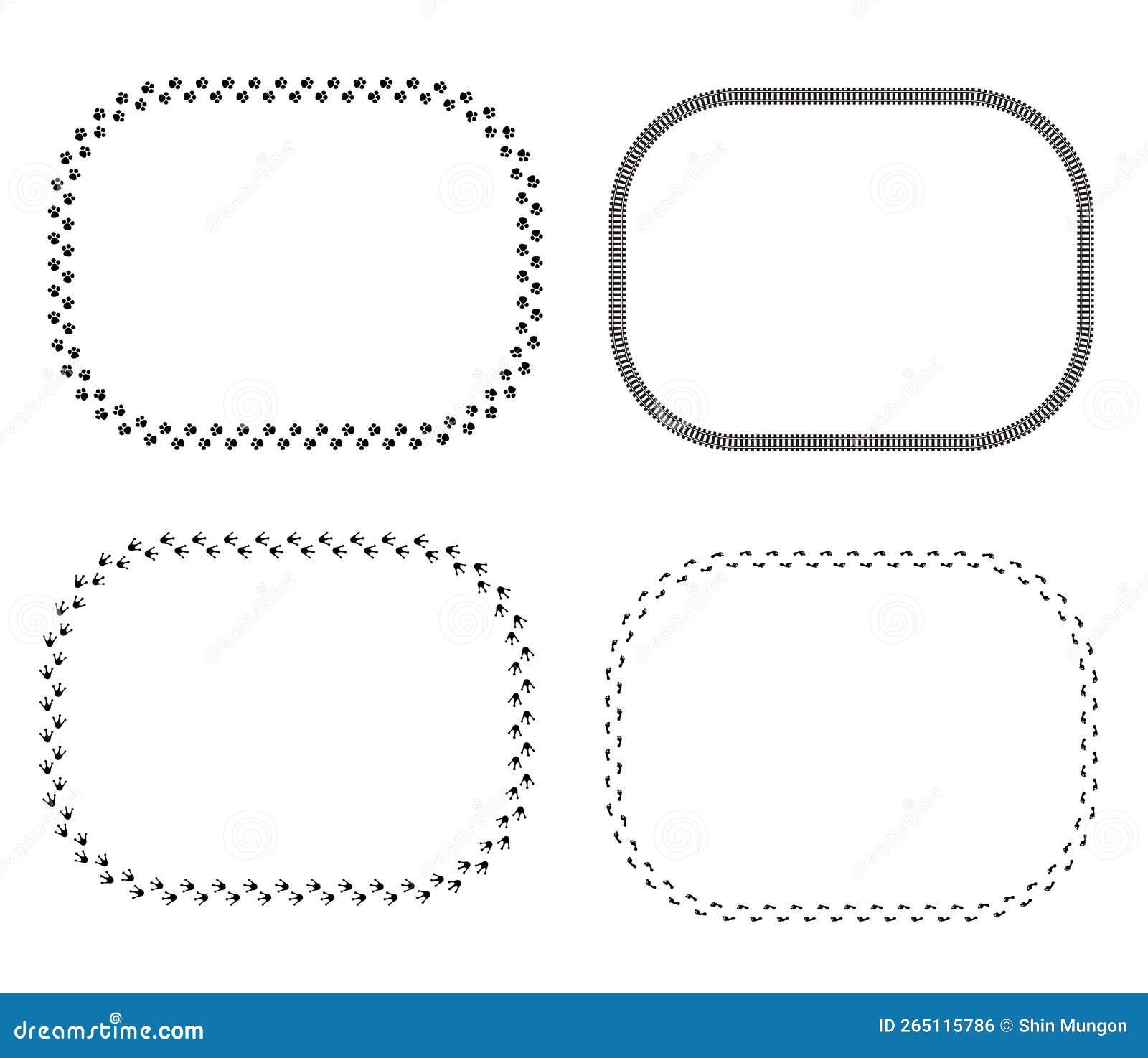 Picture Frame with Shapes and Frames Stock Illustration - Illustration ...