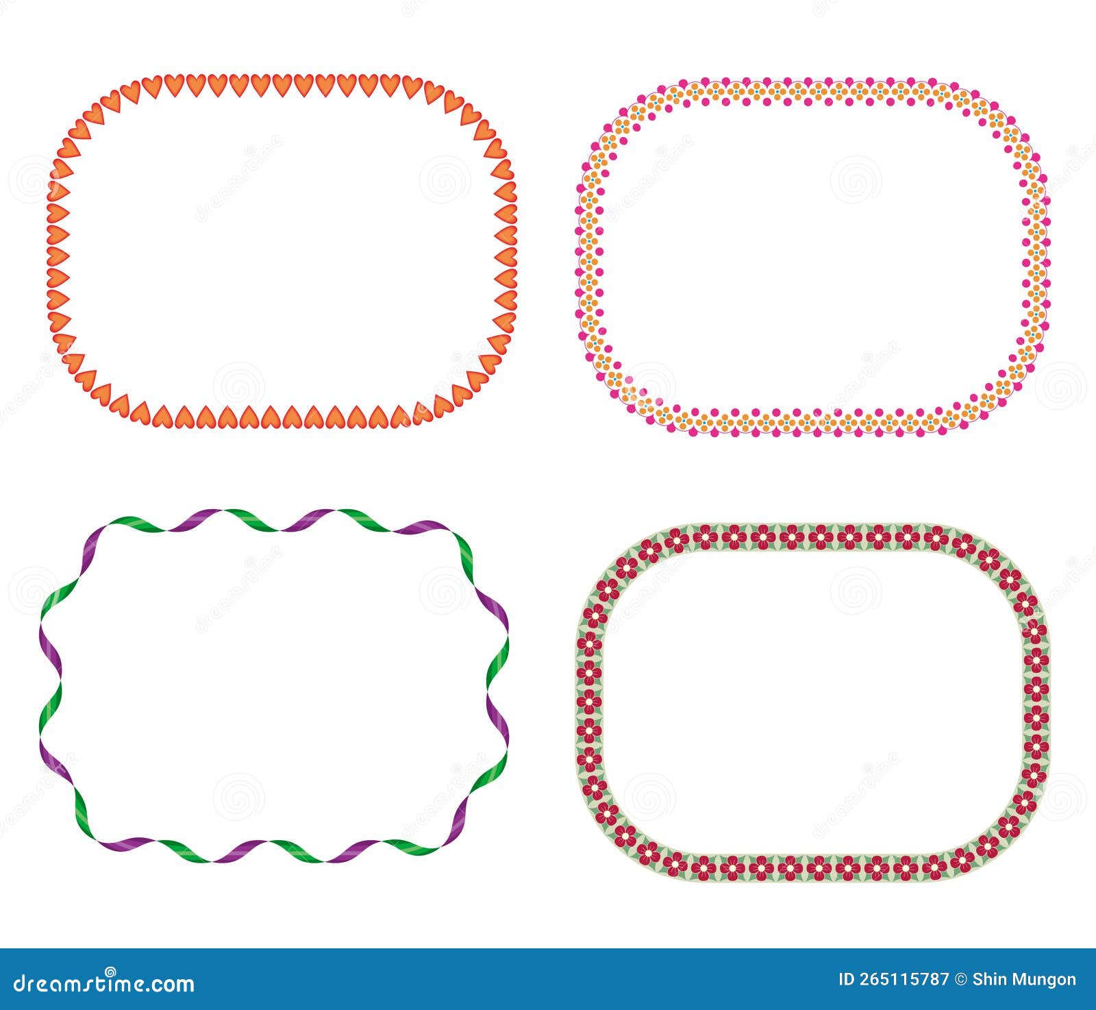 Picture Frame with Shapes and Frames Stock Illustration - Illustration ...