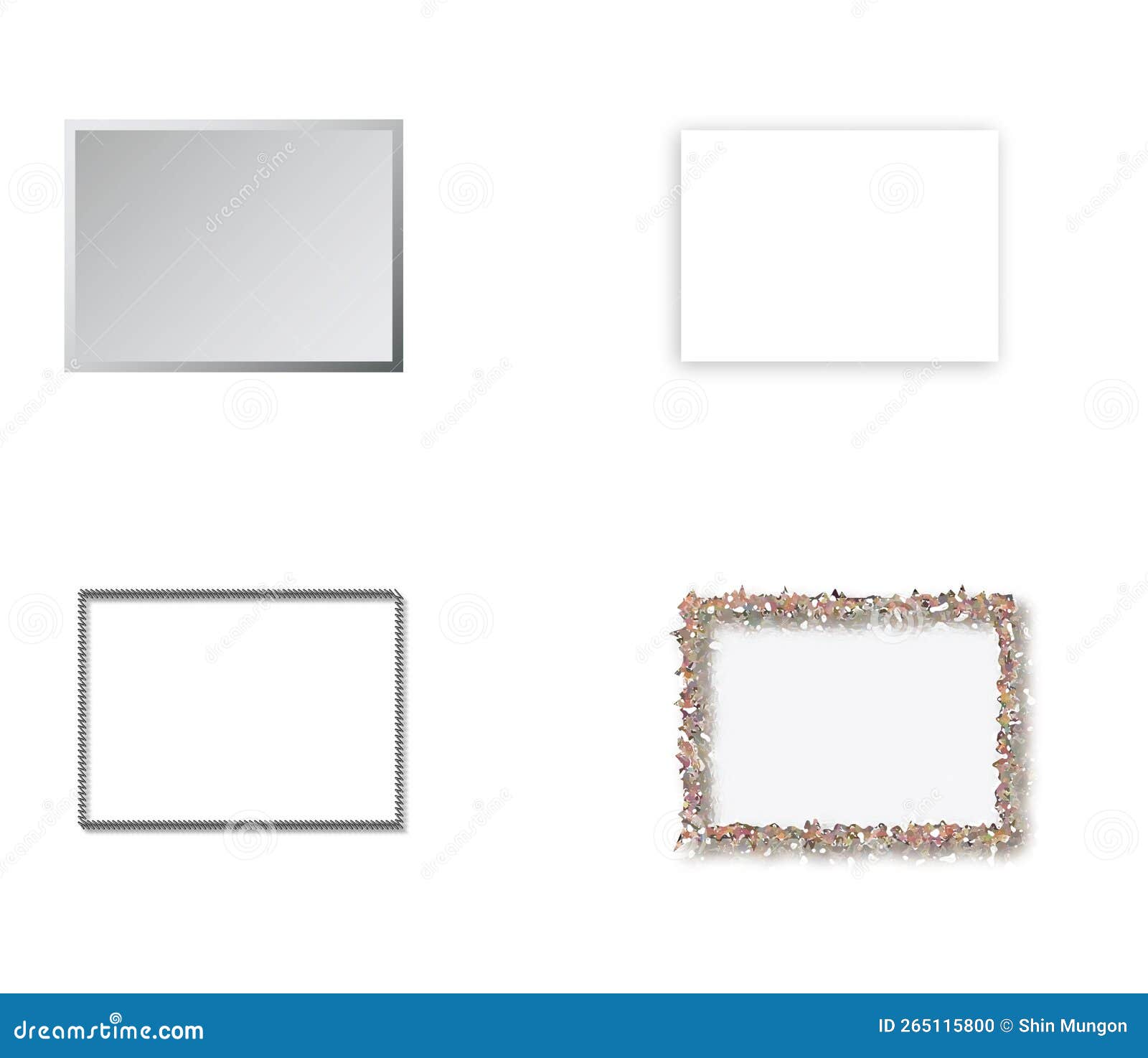 Picture Frame with Shapes and Frames Stock Illustration - Illustration ...
