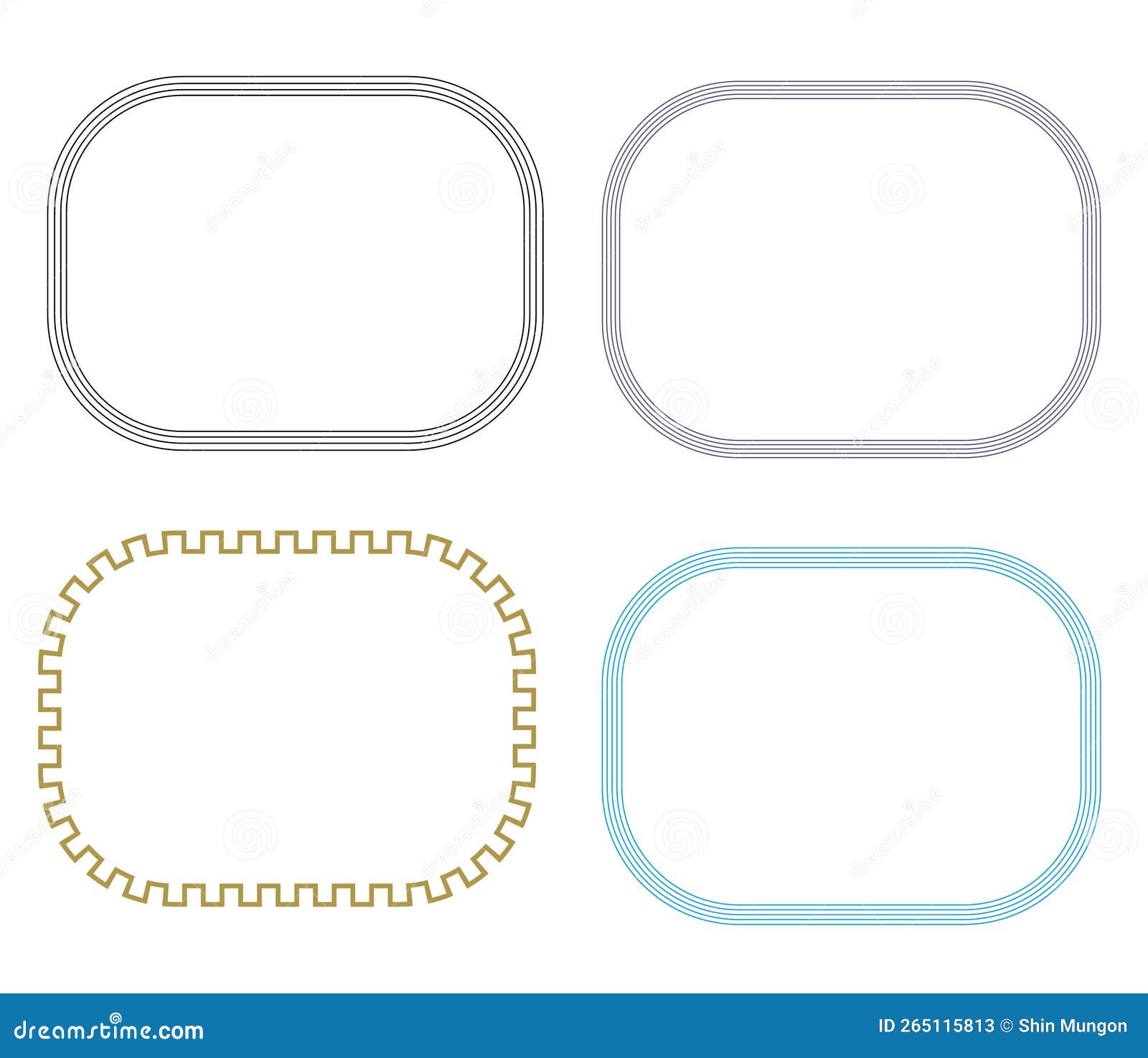 Picture Frame with Shapes and Frames Stock Illustration - Illustration ...