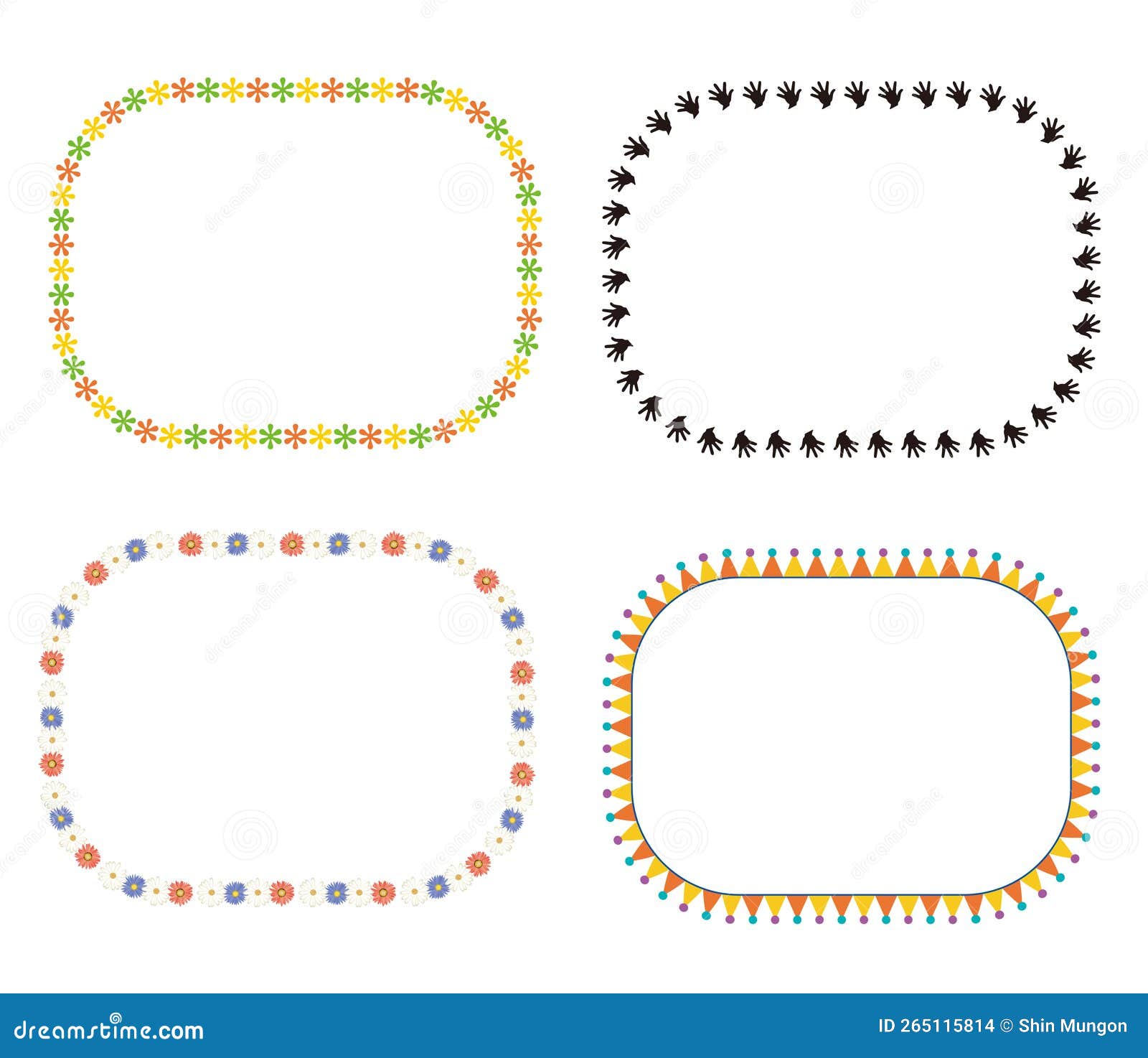 Picture Frame with Shapes and Frames Stock Illustration - Illustration ...