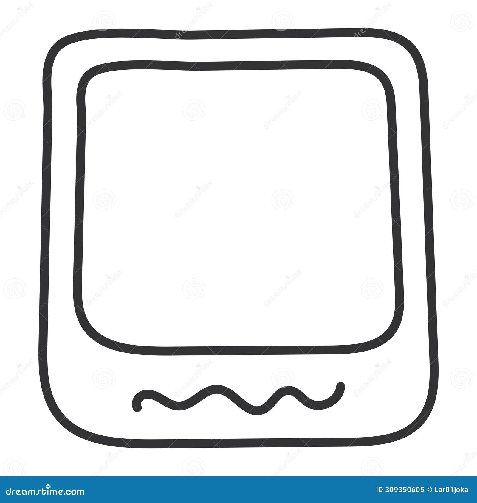 Picture Frame Sketch Icon Hand Draw Vector Stock Vector - Illustration ...