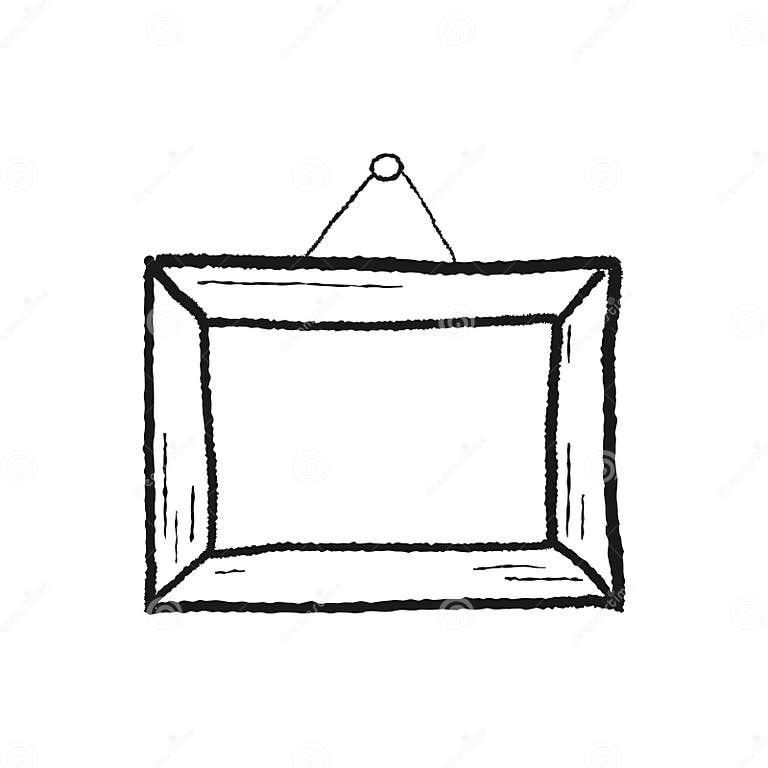 Picture frame sketch stock vector. Illustration of handdrawn - 250493097