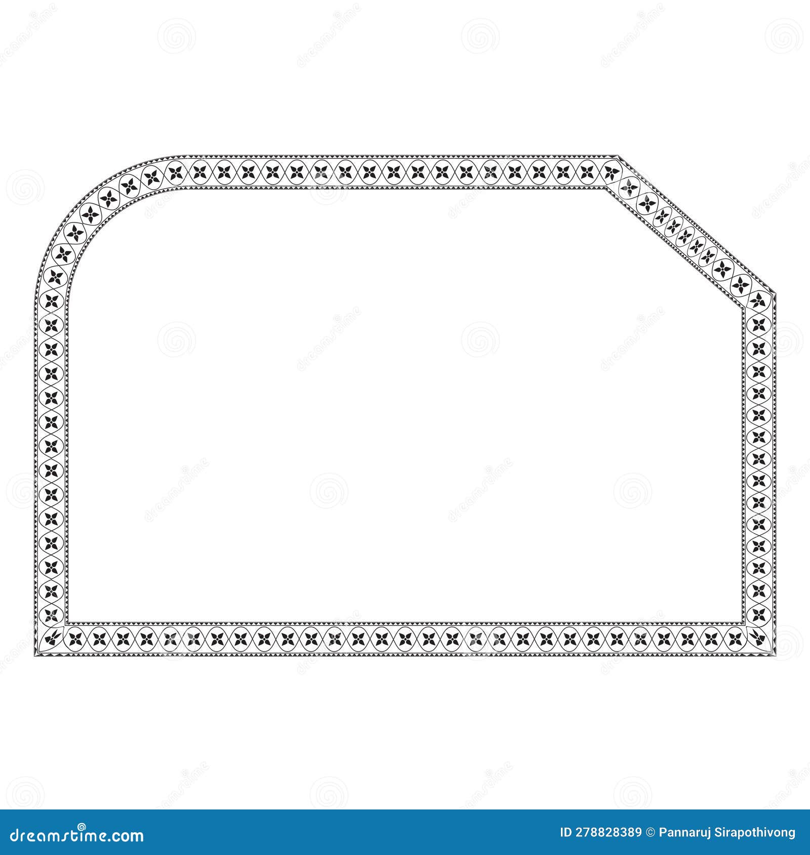 Picture Frame Snip and Round Single Side Rectangle Stock Vector ...