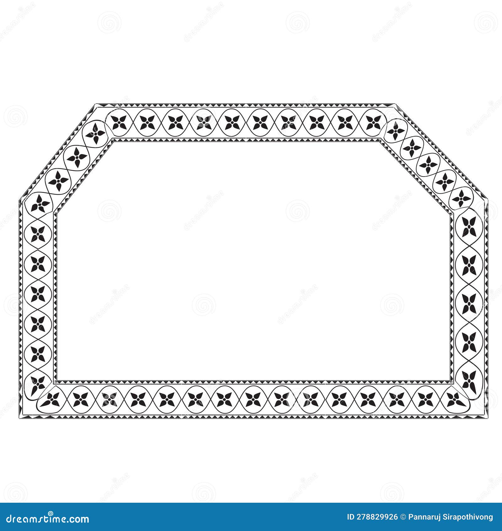 Picture Frame Snip Same Side Corner Rectangle Stock Vector ...
