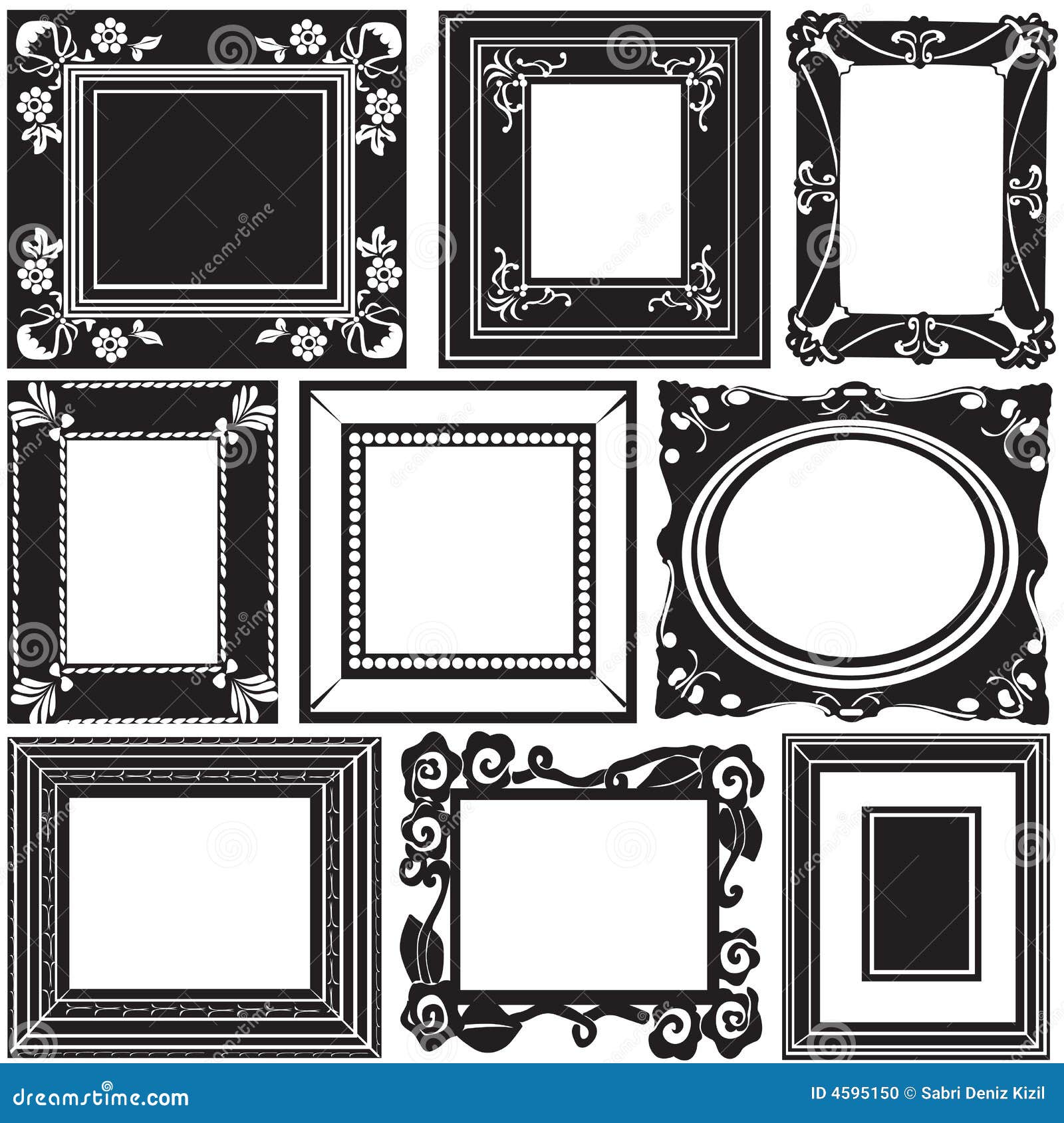 Picture frame vector stock vector. Illustration of backgrounds - 4595150