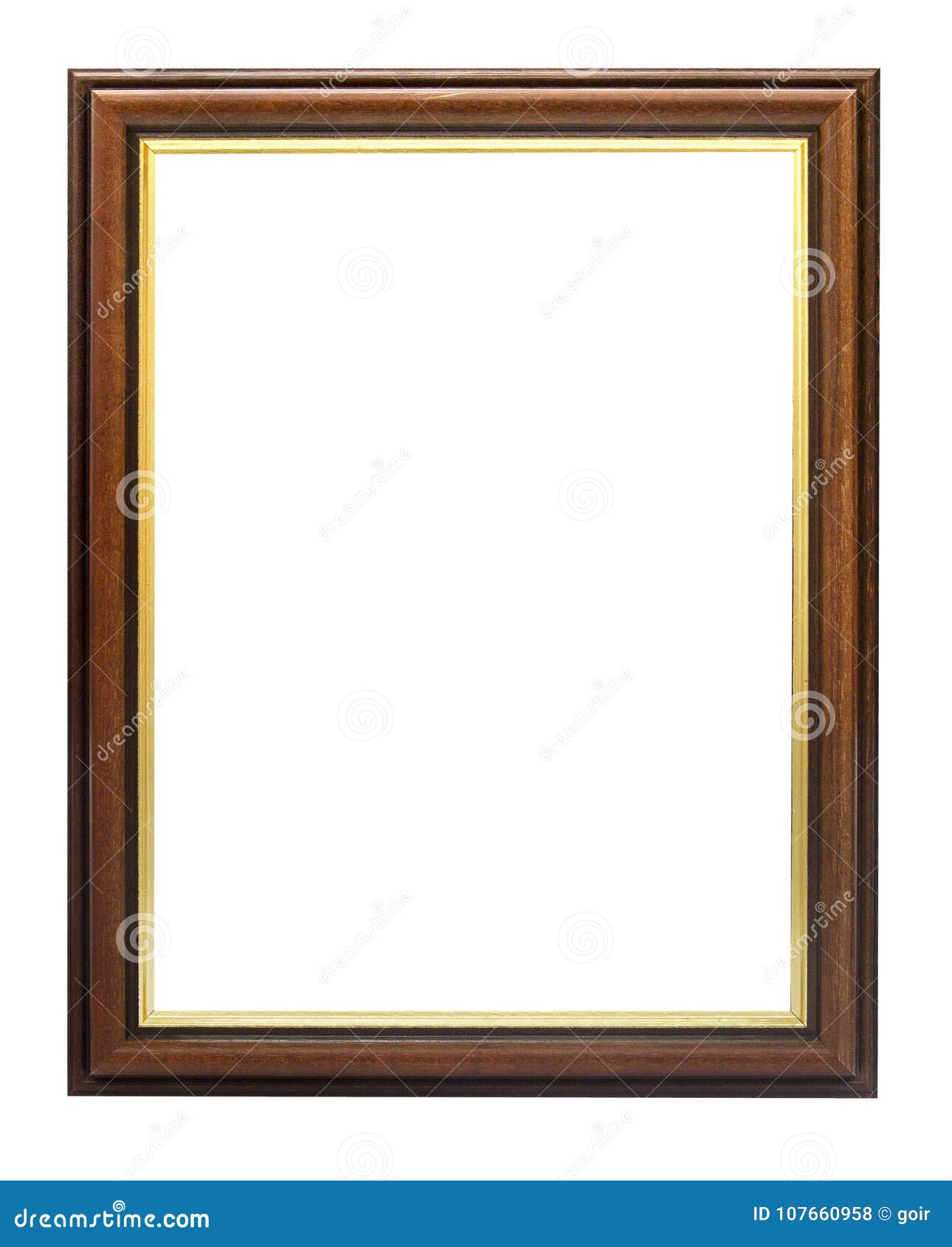 Dark wood picture frame stock photo. Image of antique - 107660958