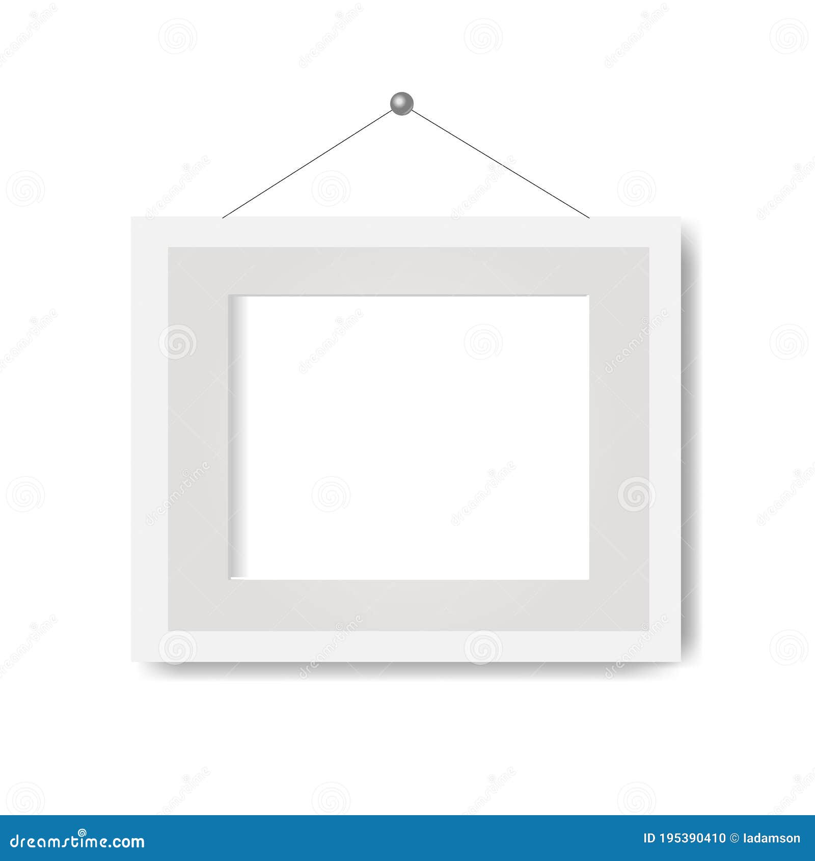 Picture Frame with White Background Stock Vector - Illustration of ...