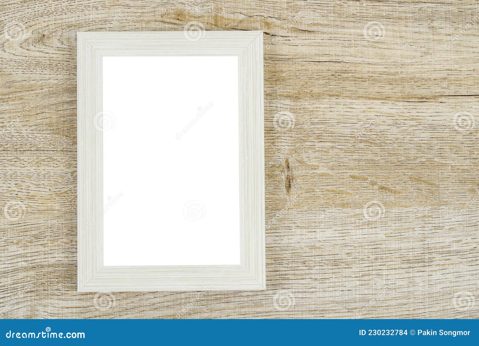 Picture Frame on Wooden Wall Texture Background Stock Photo - Image of ...