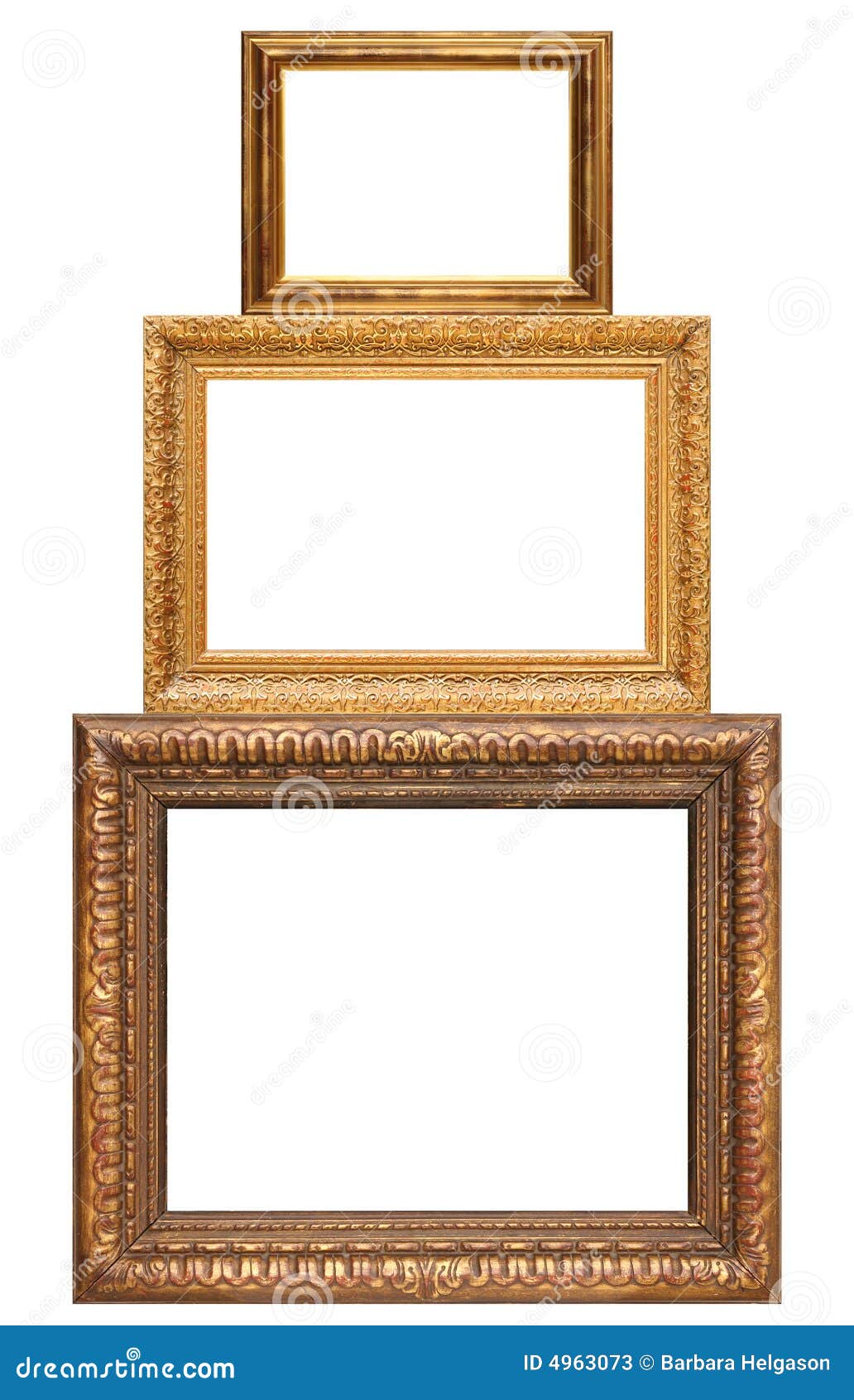 Picture frames, stock image. Image of copyspace, golden - 4963073