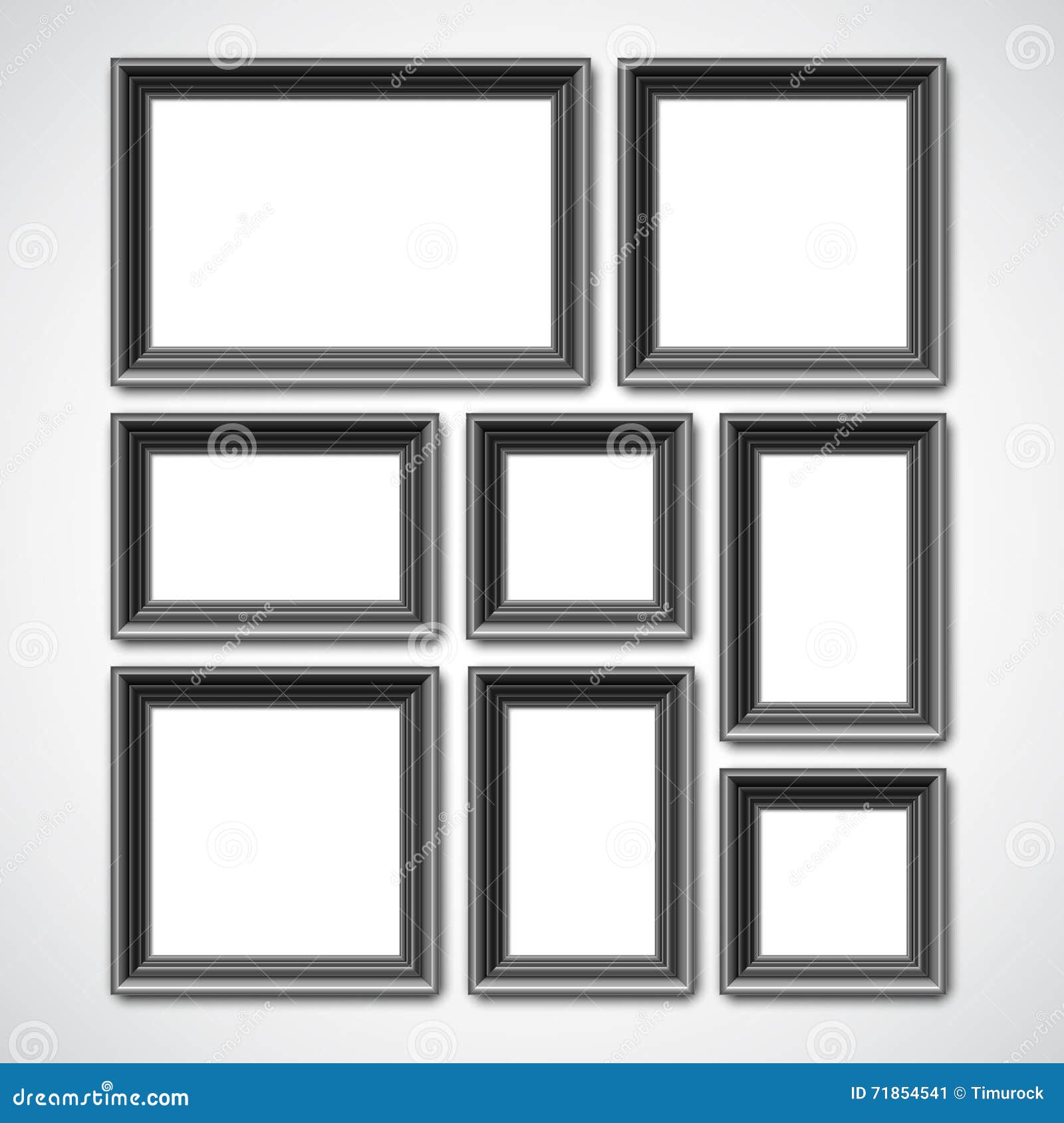 Picture Frames Collage stock vector. Illustration of square - 71854541