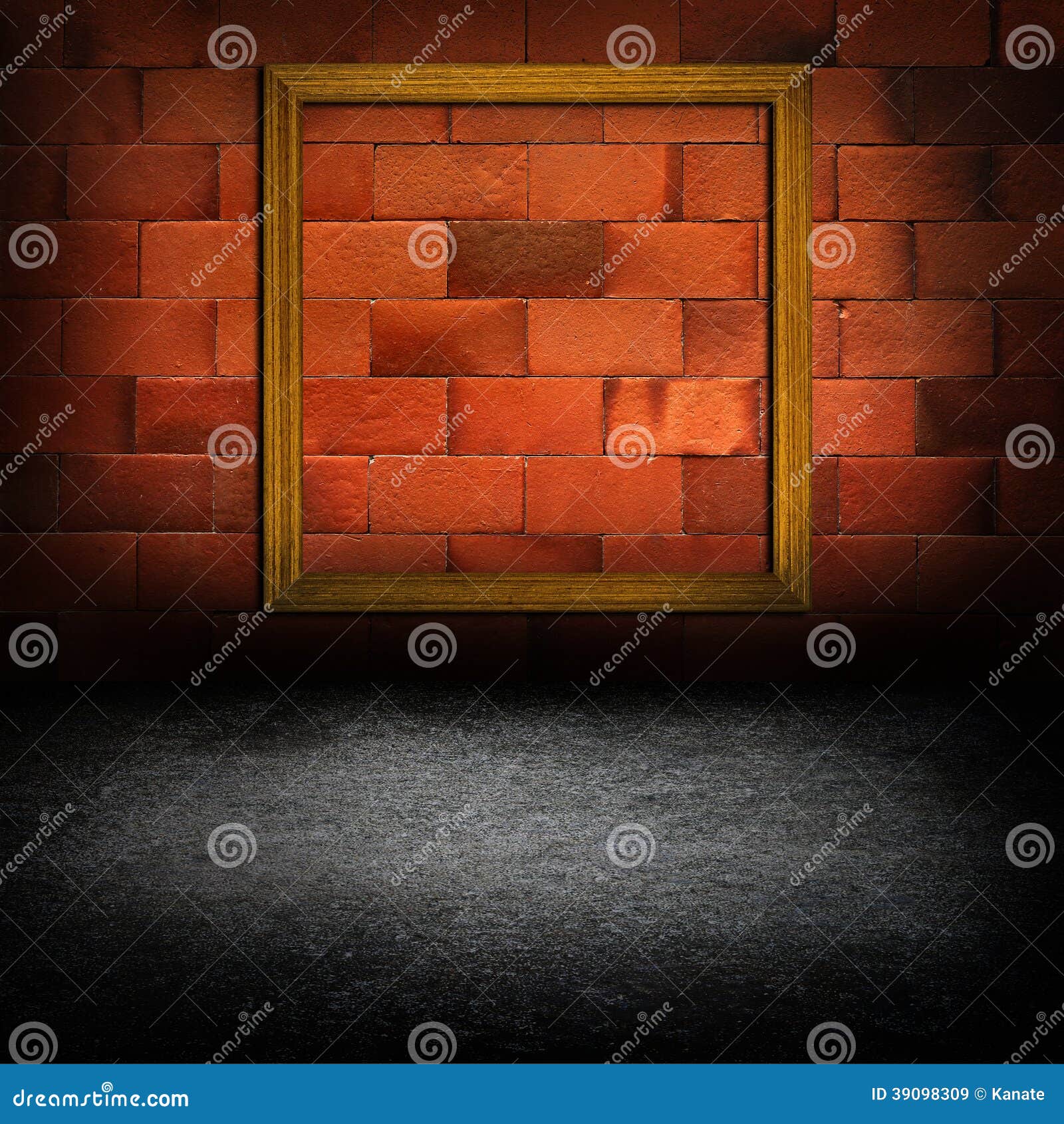 Picture Frames on Concrete Wall Stock Image - Image of antique, elegant ...