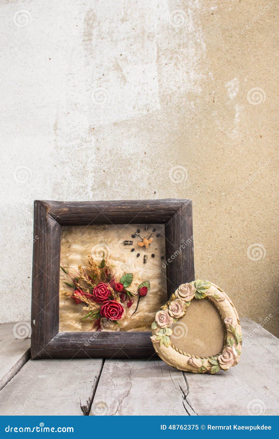 Picture frames on table. stock image. Image of decorative - 48762375