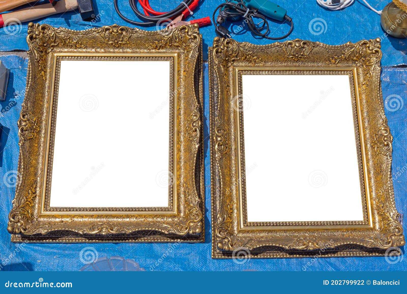 Picture Frames Tarp stock photo. Image of used, hand - 202799922