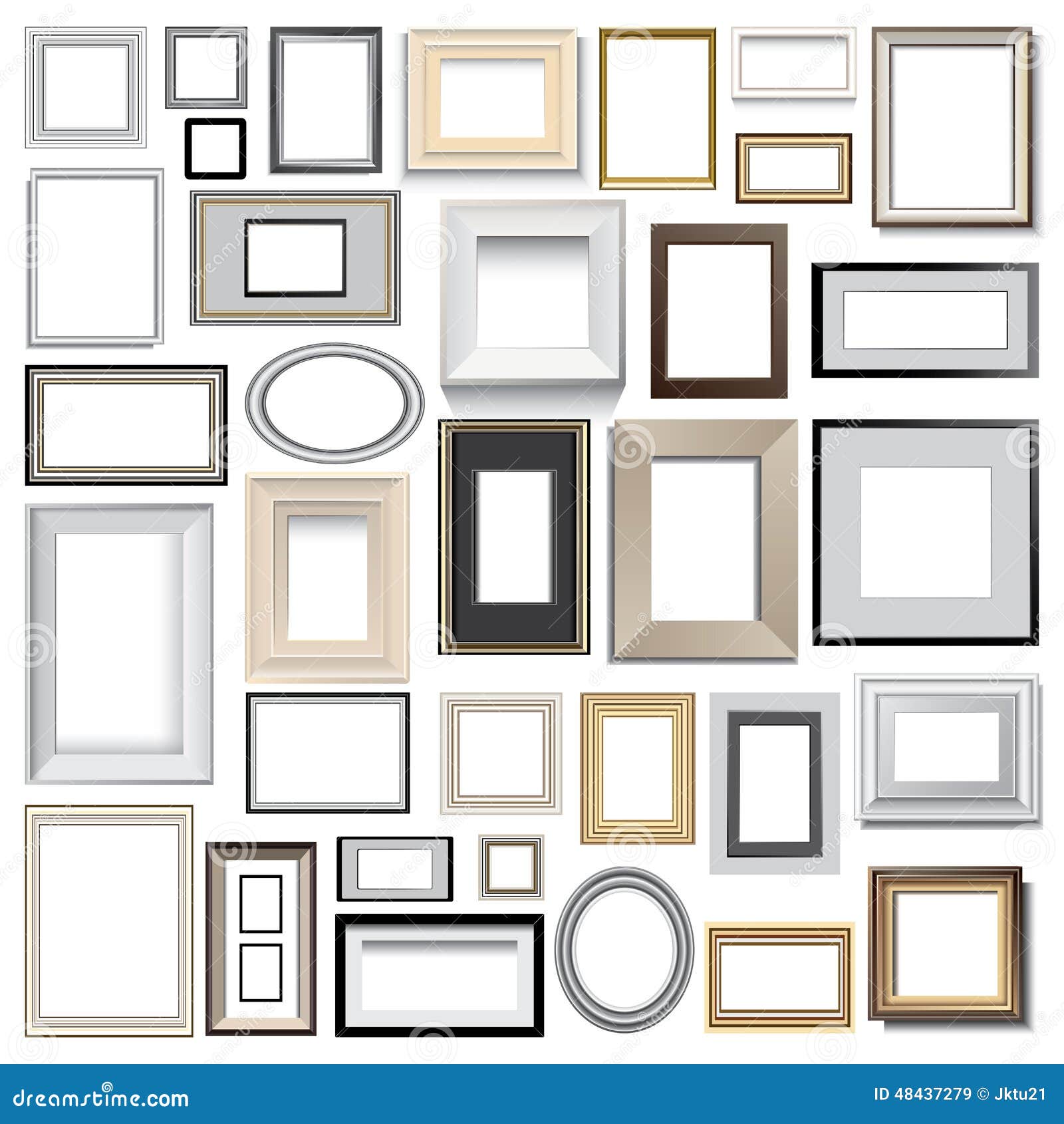 Picture frames stock vector. Illustration of decoration - 48437279