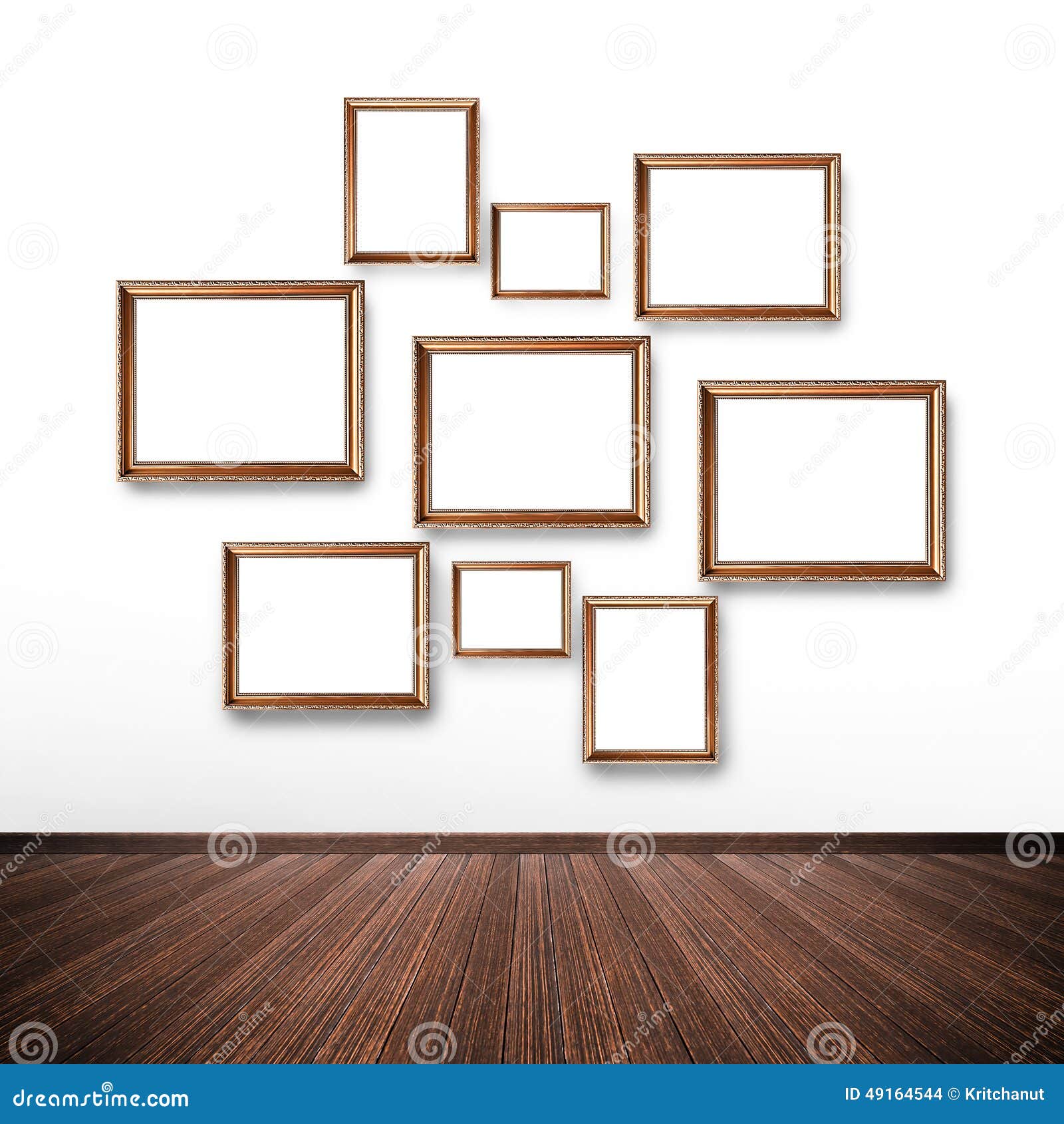 Picture Frames on the Wall Inside the Room Stock Photo - Image of space ...