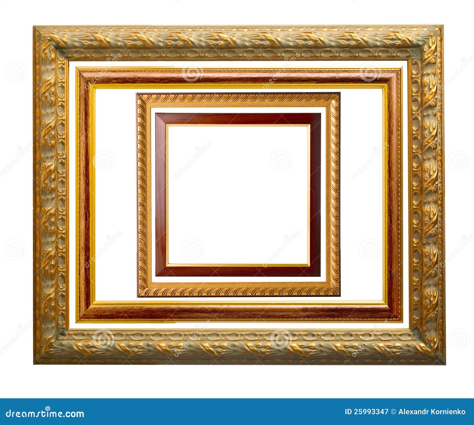Picture gold frame stock image. Image of rustic, frame - 25993347