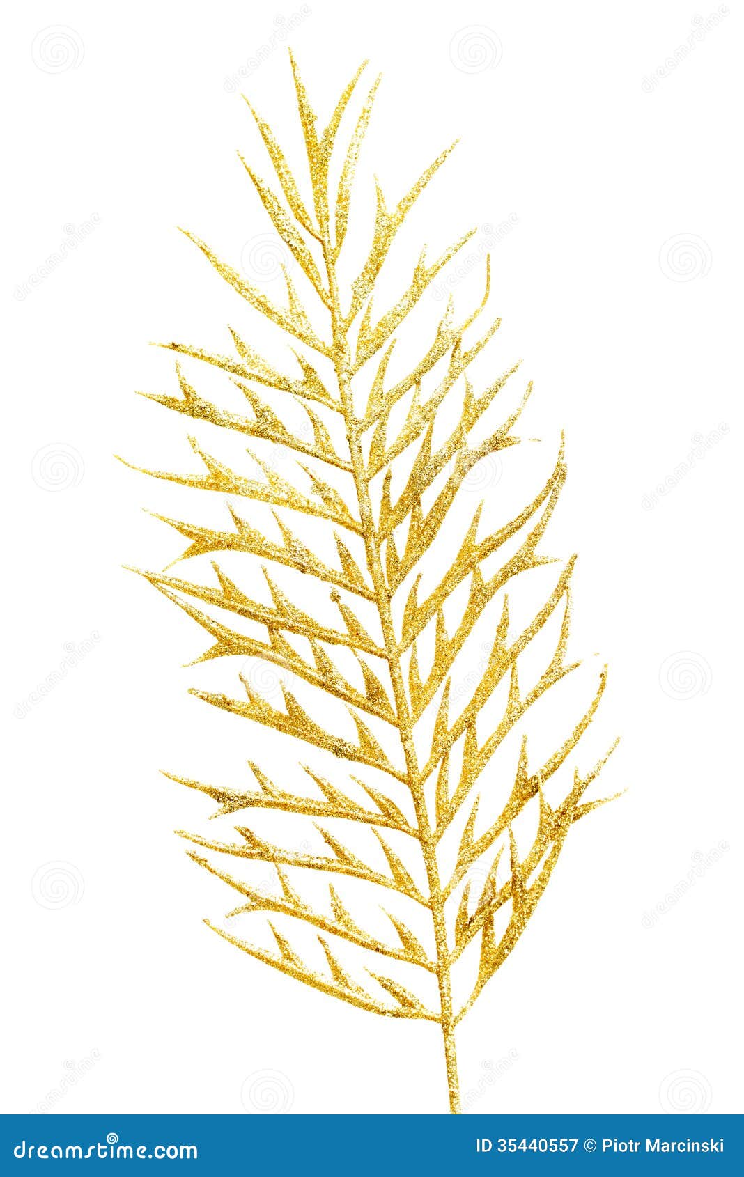 Picture of a Gold Separate Twig. Stock Image - Image of macro ...