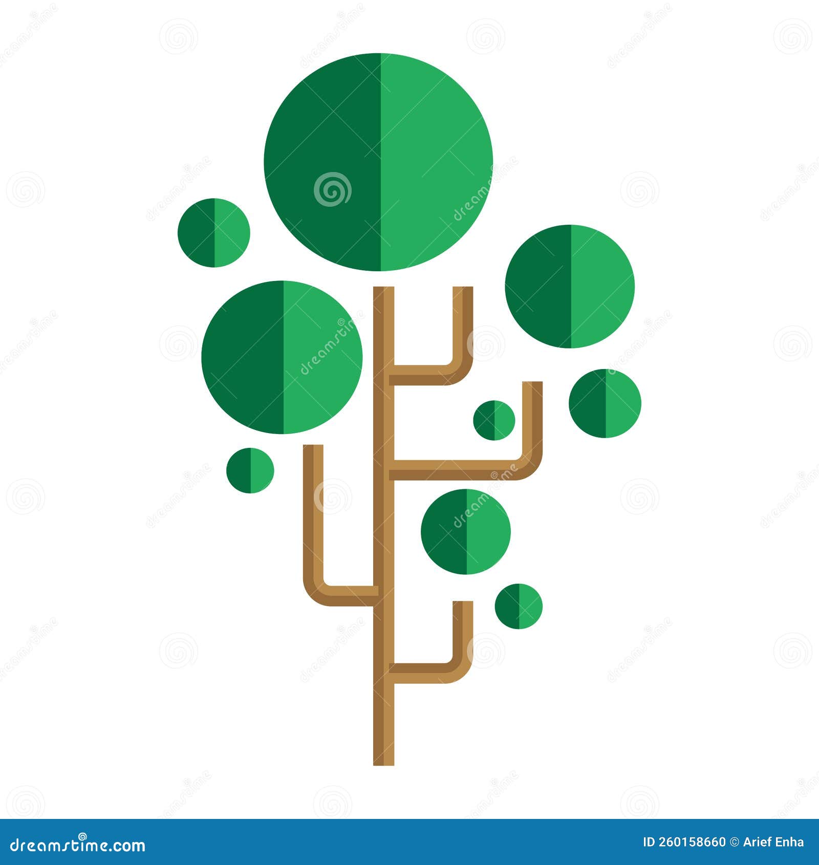A Picture of a Green Tree Using a Combined Circle Stock Illustration ... A Picture of a Green Tree Using a Combined Circle Stock Illustration ...