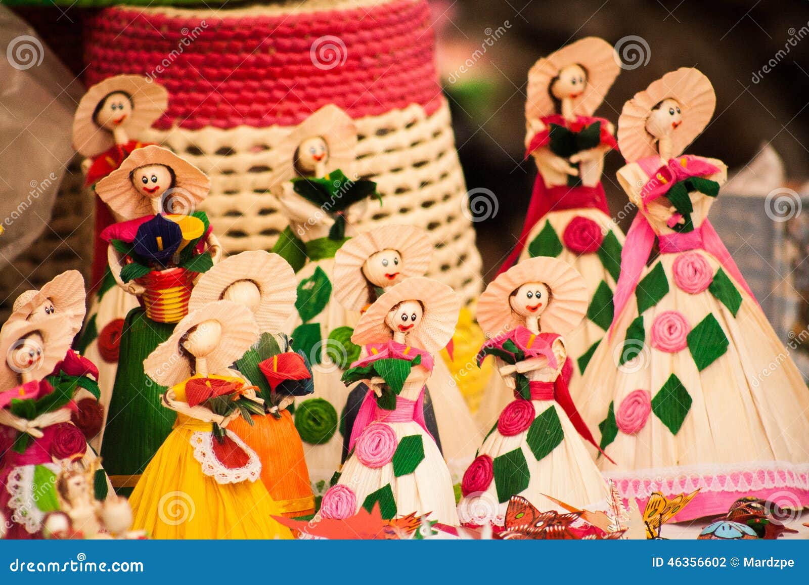 Picture of a Group of Beautiful Mexican Crafts Stock Photo - Image of ...