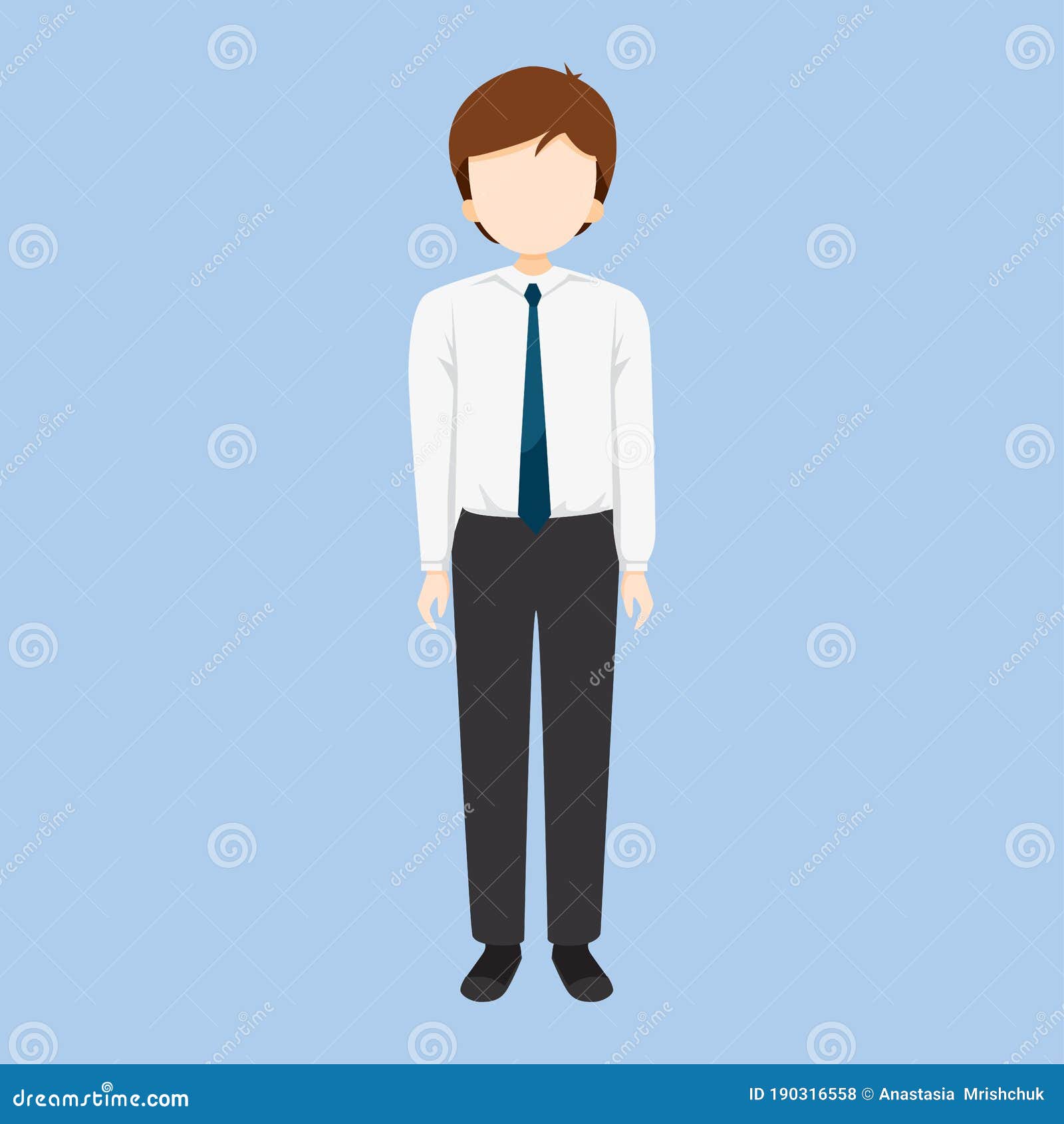 Picture of a Guy on a Blue Background. Vector Illustration. EPS 10 ...