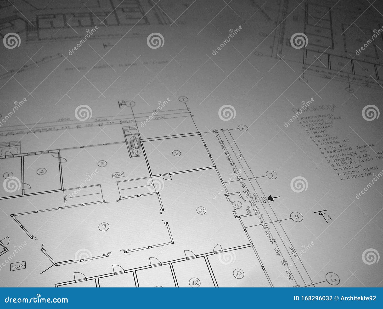 Picture of Hand Drawn Architecture Plans Stock Illustration ...