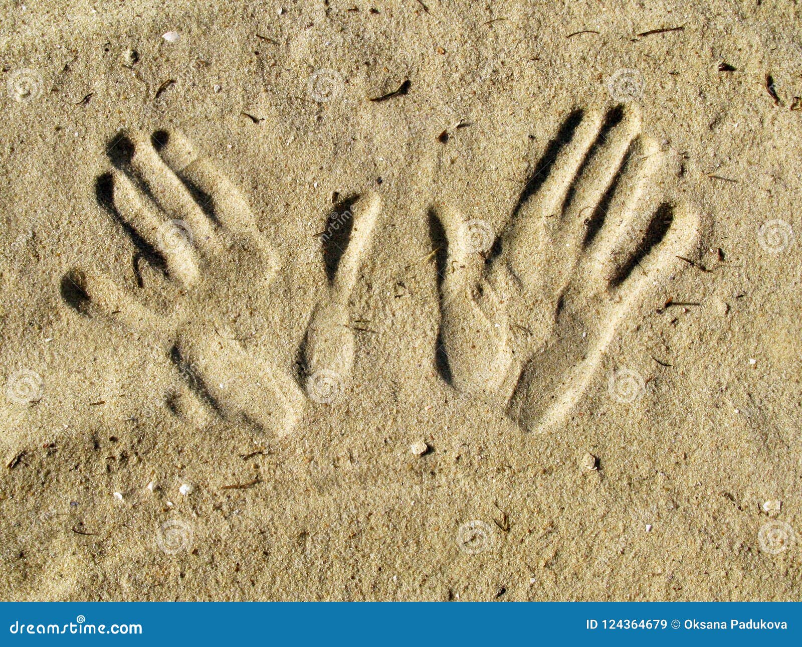 Drawing of the Hands on the Sand. Stock Image - Image of hands, symbol ...