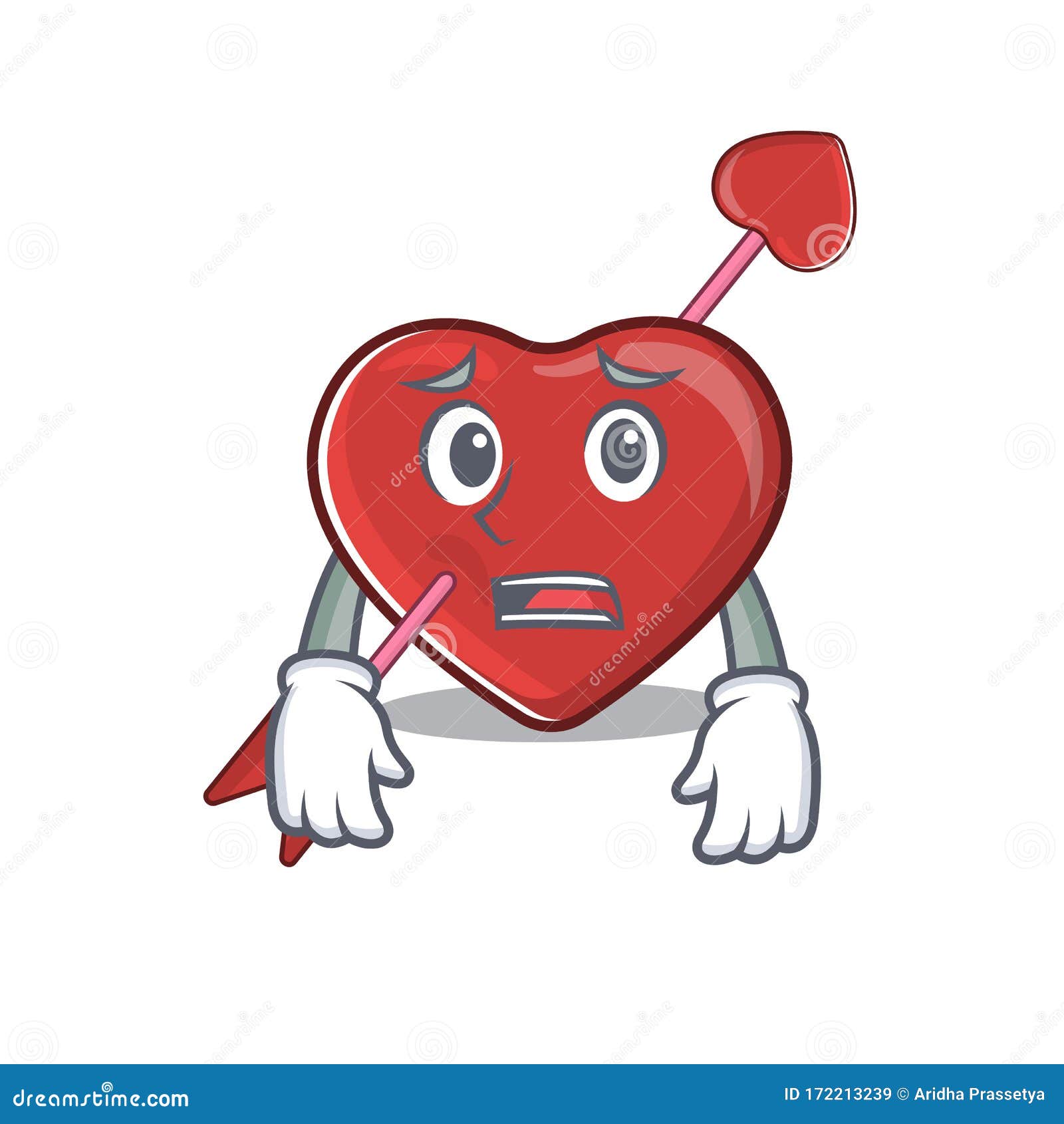 Heart Afraid Vector Illustration | CartoonDealer.com #4167818