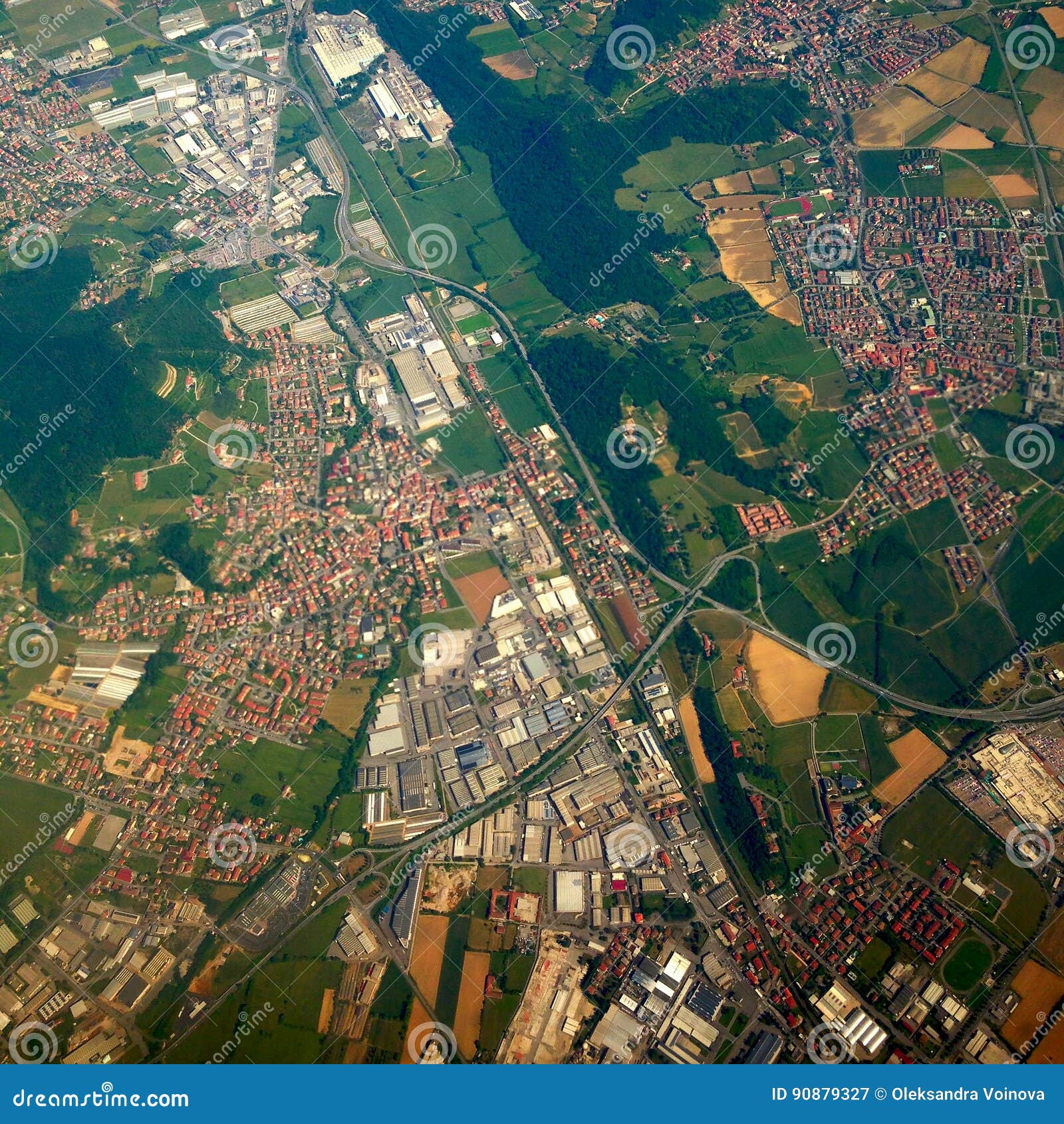 Picture of Height Plane View of City Stock Image - Image of earth ...
