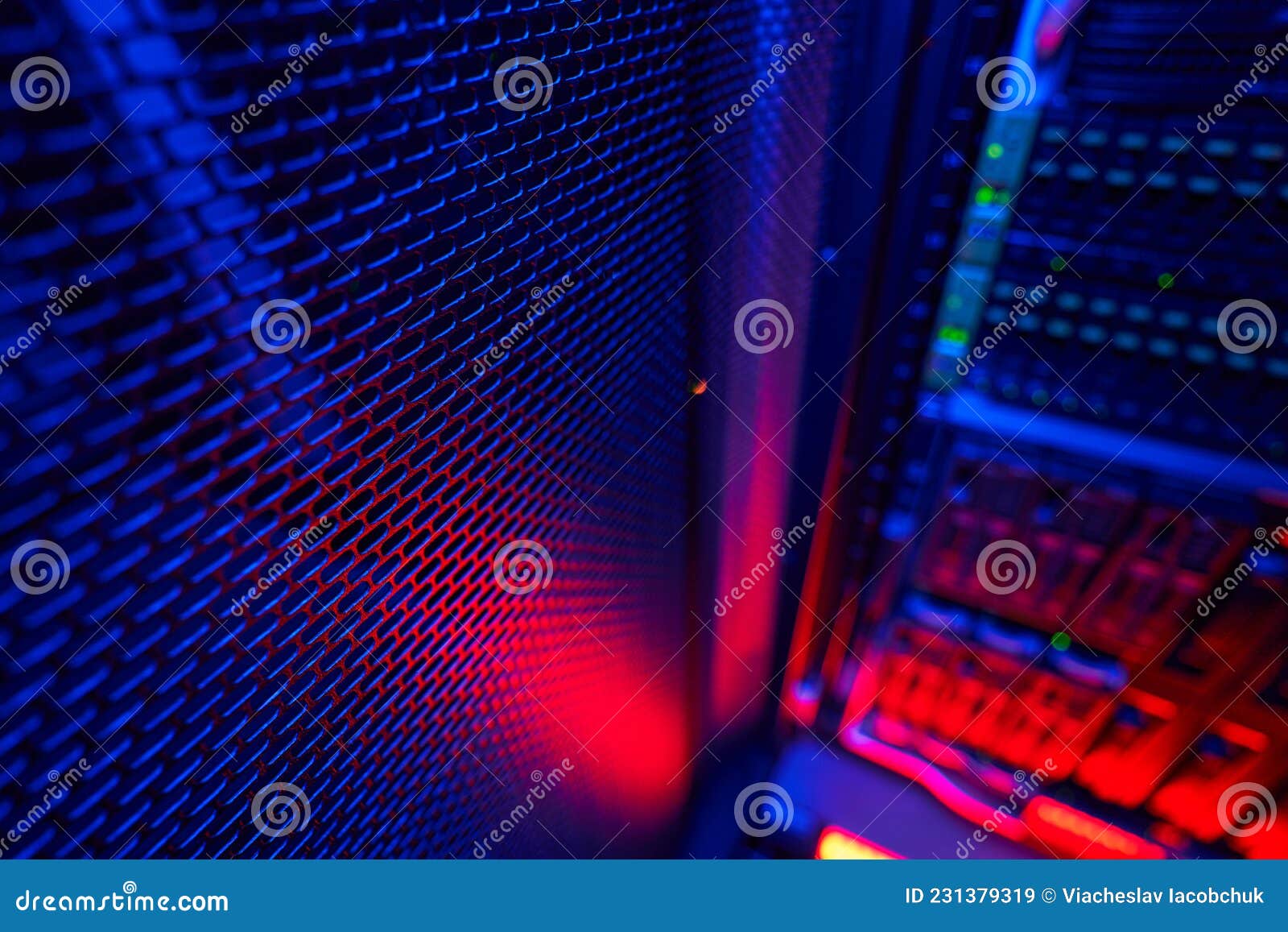 Picture of High Tech Telecommunications Operational Super Computer in ...