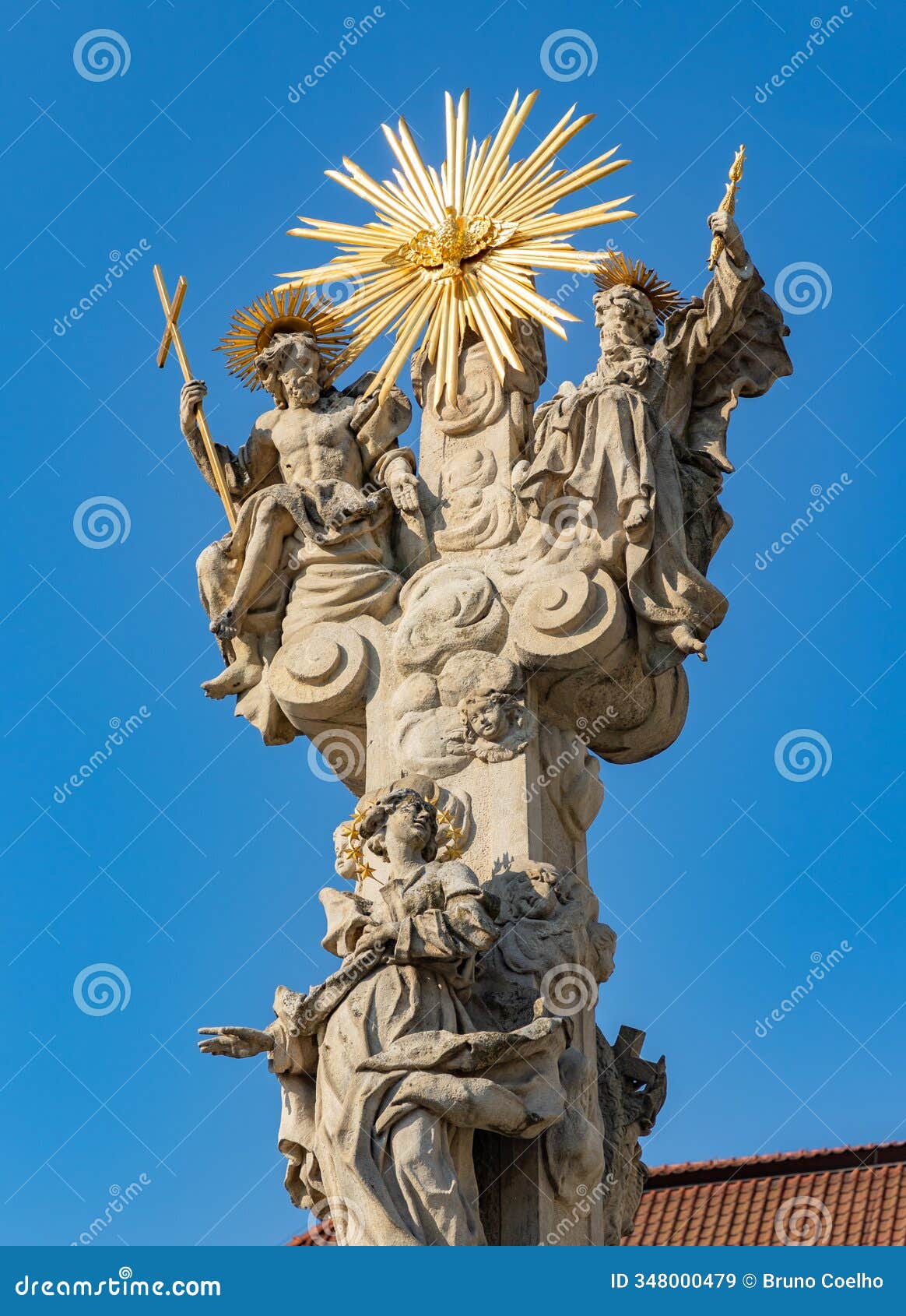 Holy Trinity Column stock image. Image of brno, column - 348000479