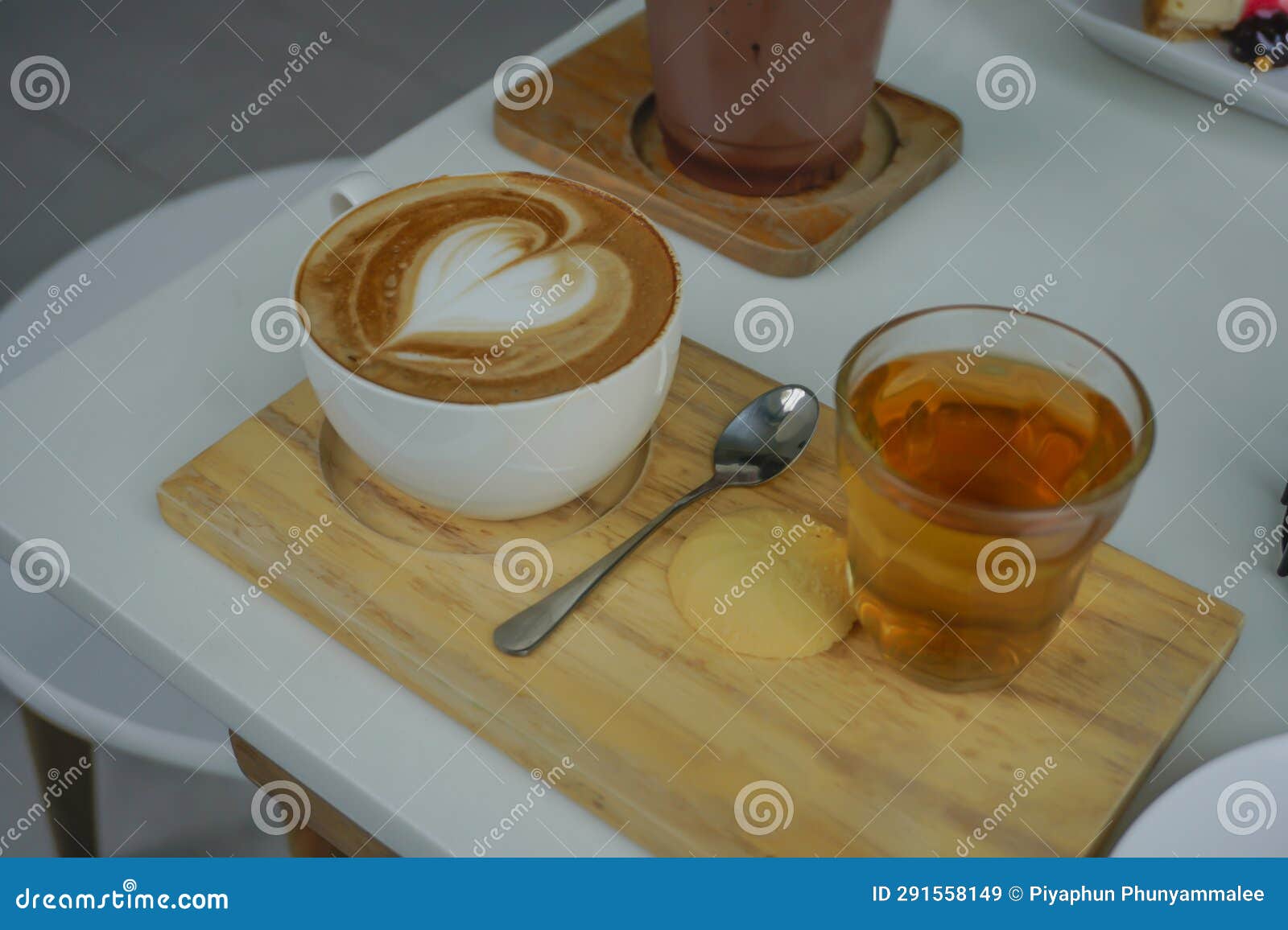 Picture Hot Latte Coffee with a Mellow Taste. Stock Image - Image of ...