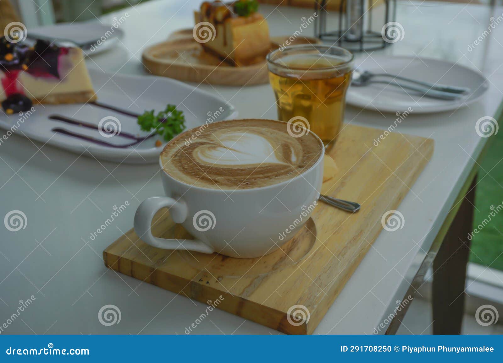 Picture Hot Latte Coffee with a Mellow Taste. Stock Photo - Image of ...