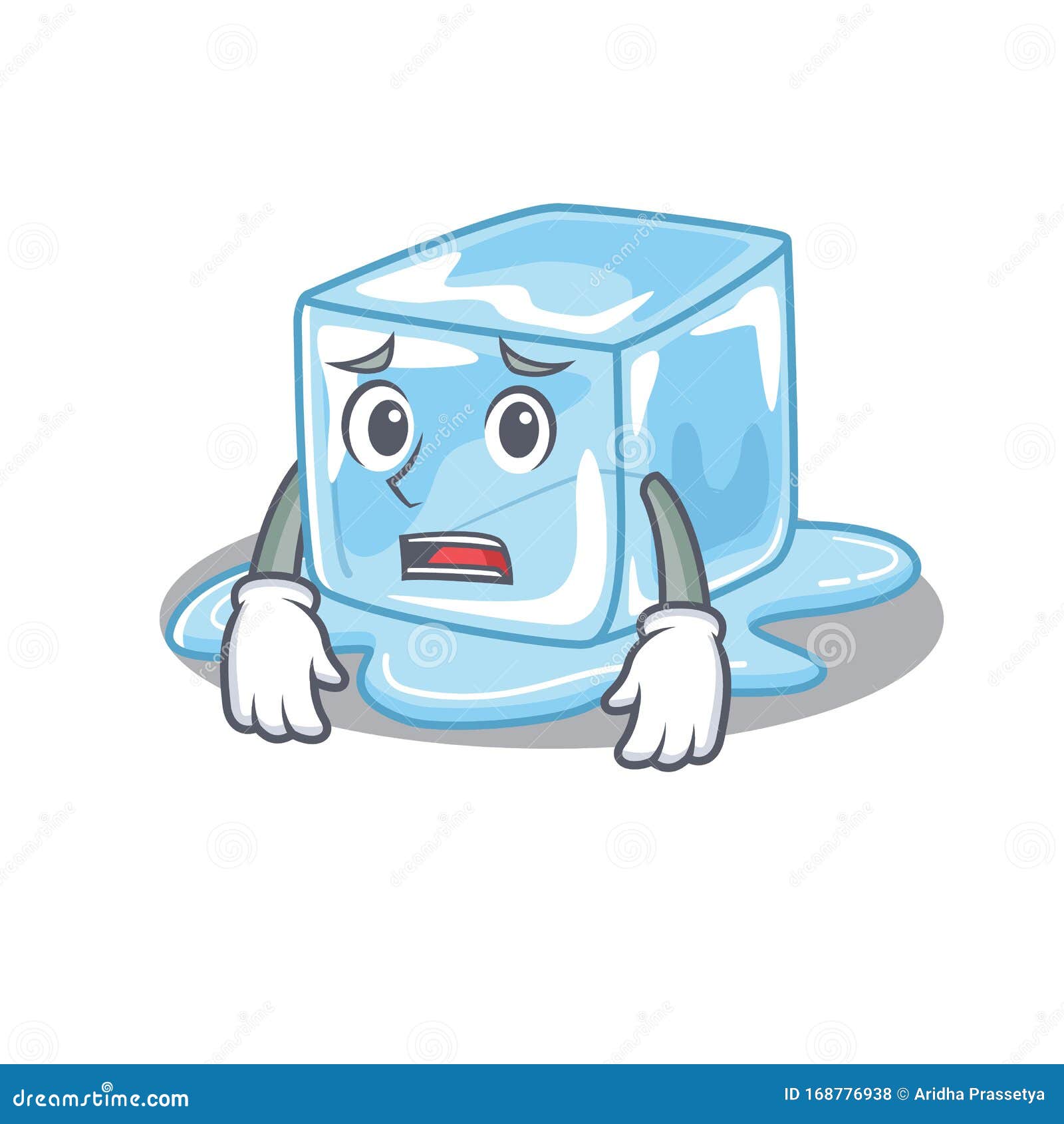 A Picture of Ice Cube Showing Afraid Look Face Stock Vector ...
