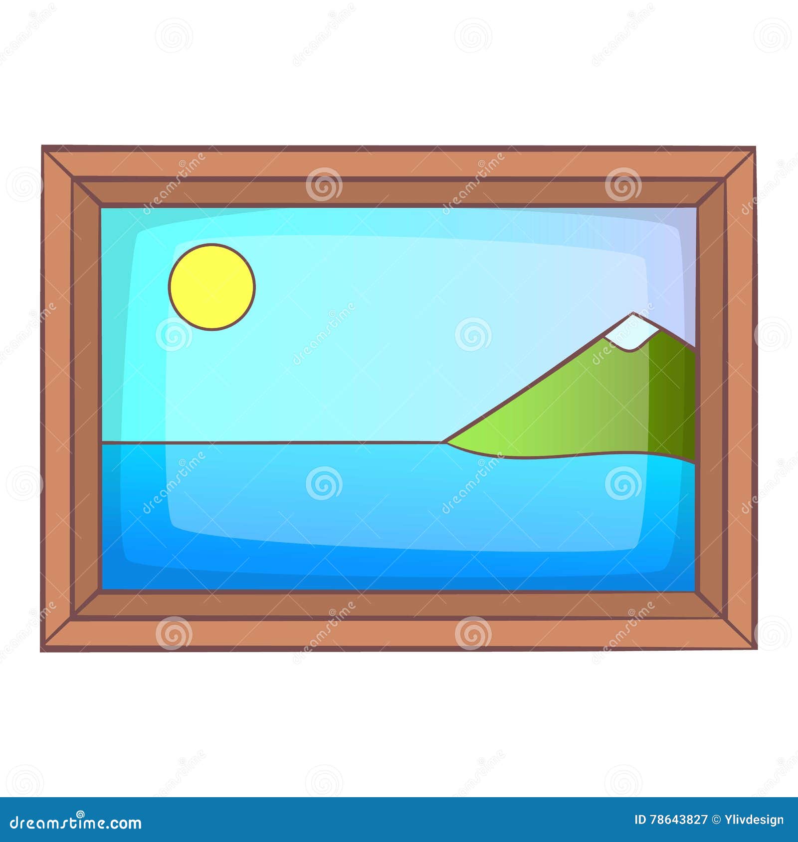 Picture Icon, Cartoon Style Stock Vector - Illustration of graphic ...