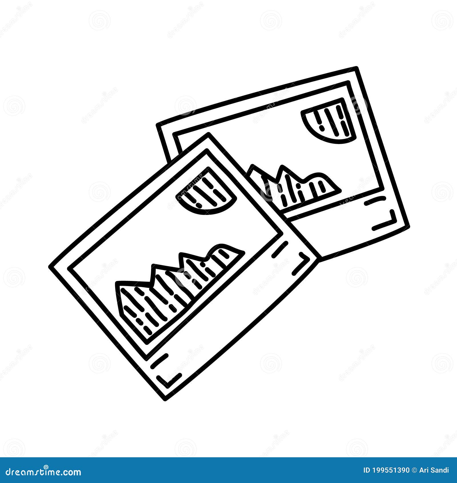 Picture Icon. Doodle Hand Drawn or Black Outline Icon Style Stock ...