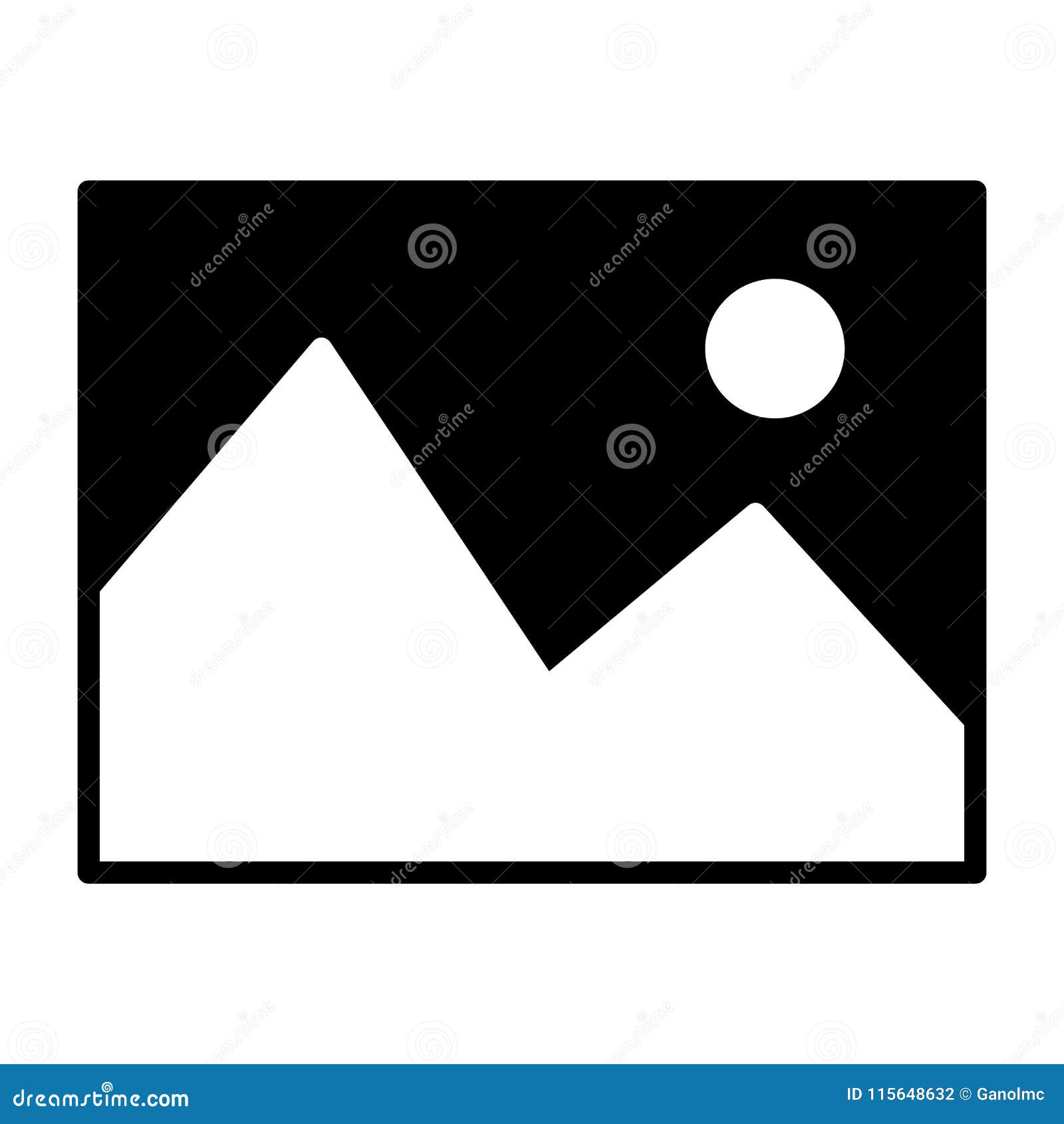 Picture Icon. Vector Simple Minimal 96x96 Pictogram Stock Vector ...