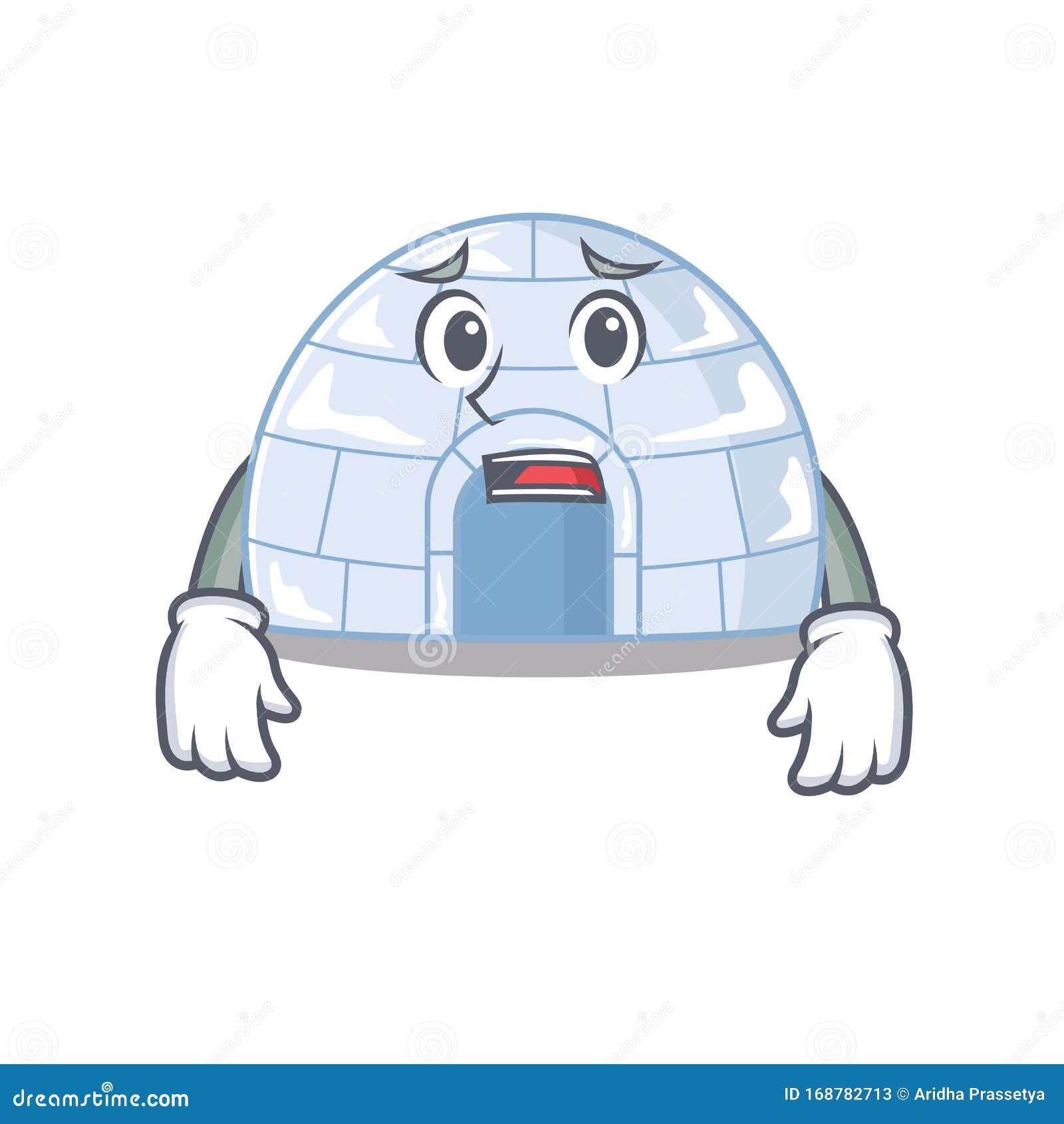 A Picture of Igloo Showing Afraid Look Face Stock Vector - Illustration ...