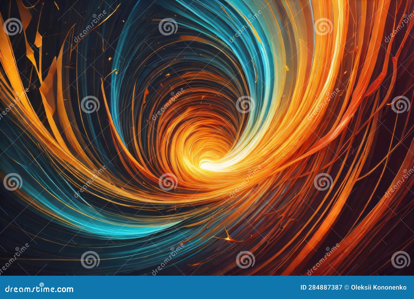 Picture Illustrating an Interaction of Various Shapes on a Multihued ...