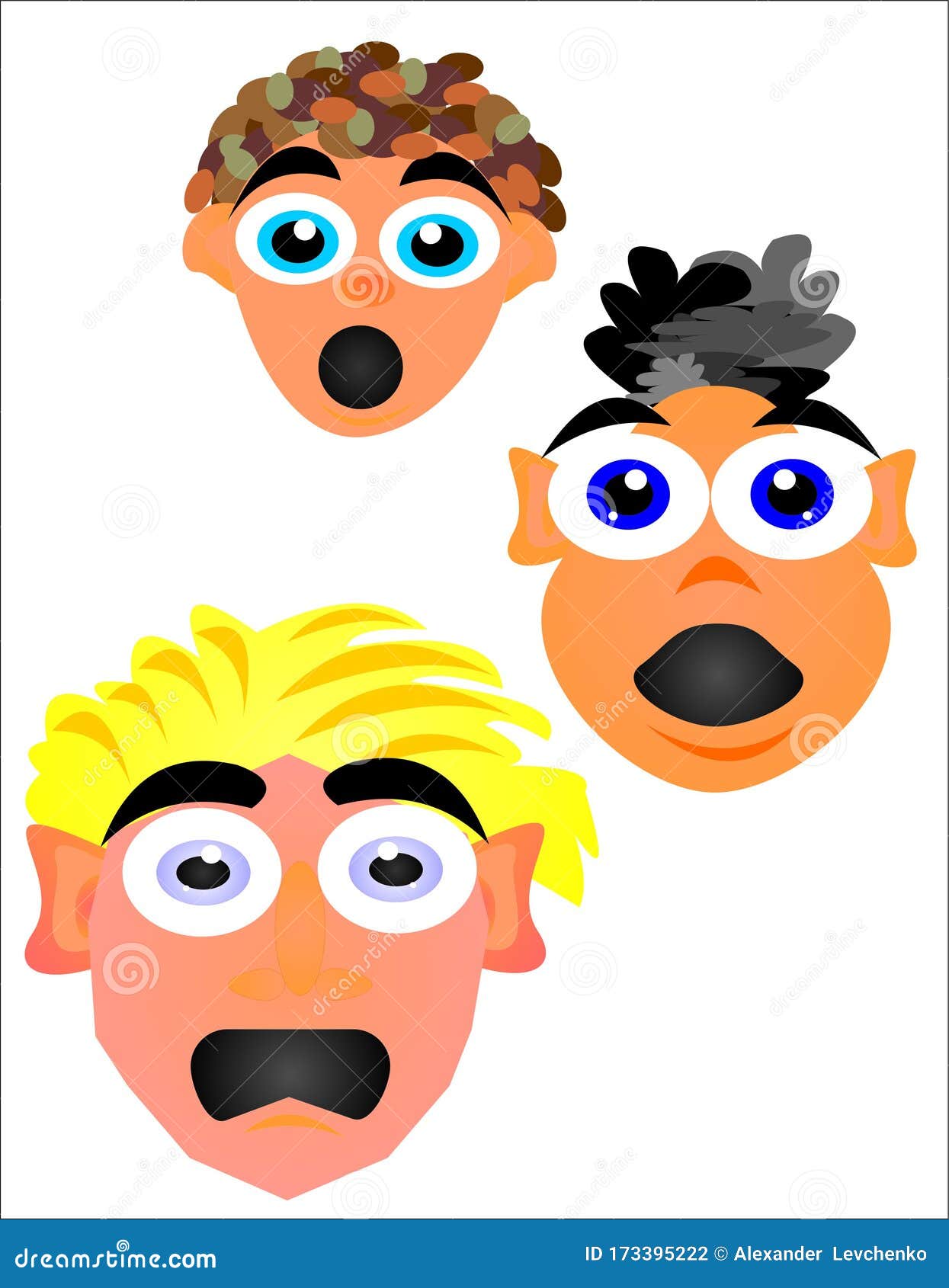Picture Illustration Emotion Surprise Fright Stock Vector ...