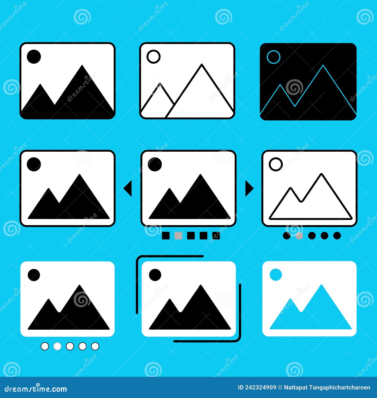 Picture Image and Image Slider Stock Vector - Illustration of interface ...