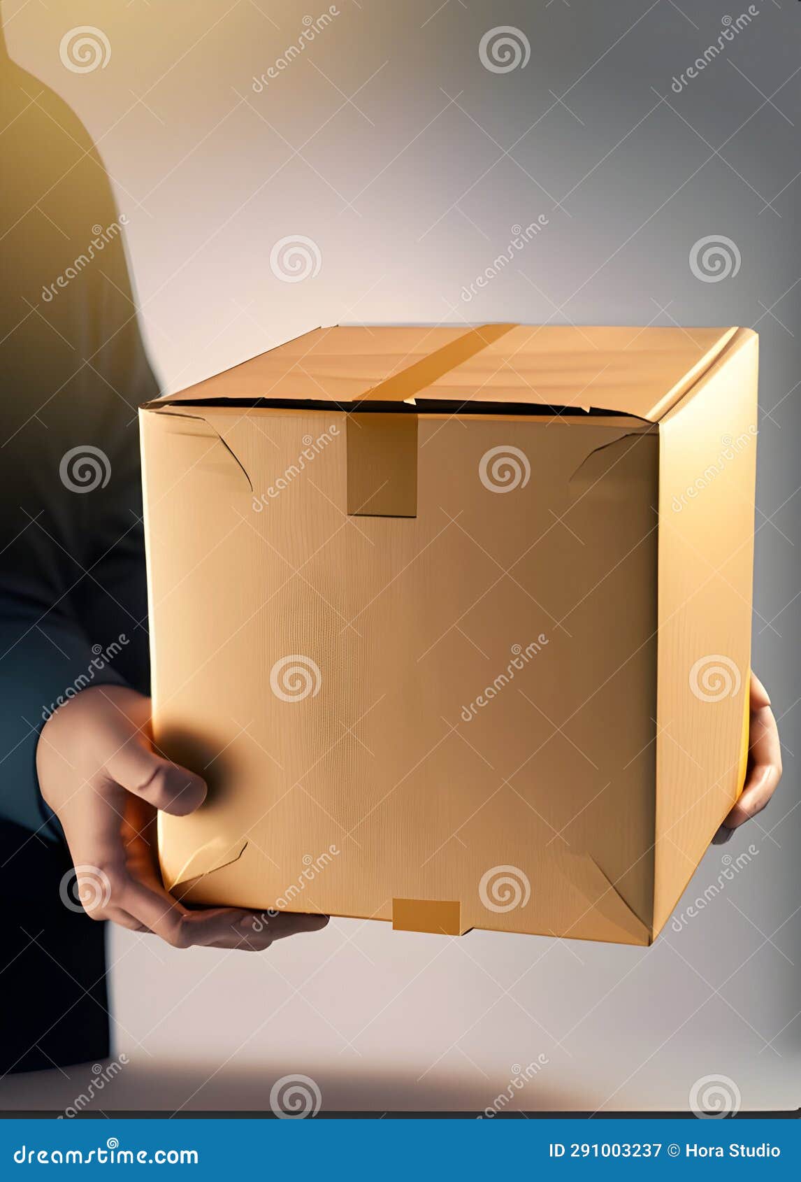 Picture of an Improperly Packed Parcel Box, Package Damaged. Stock ...