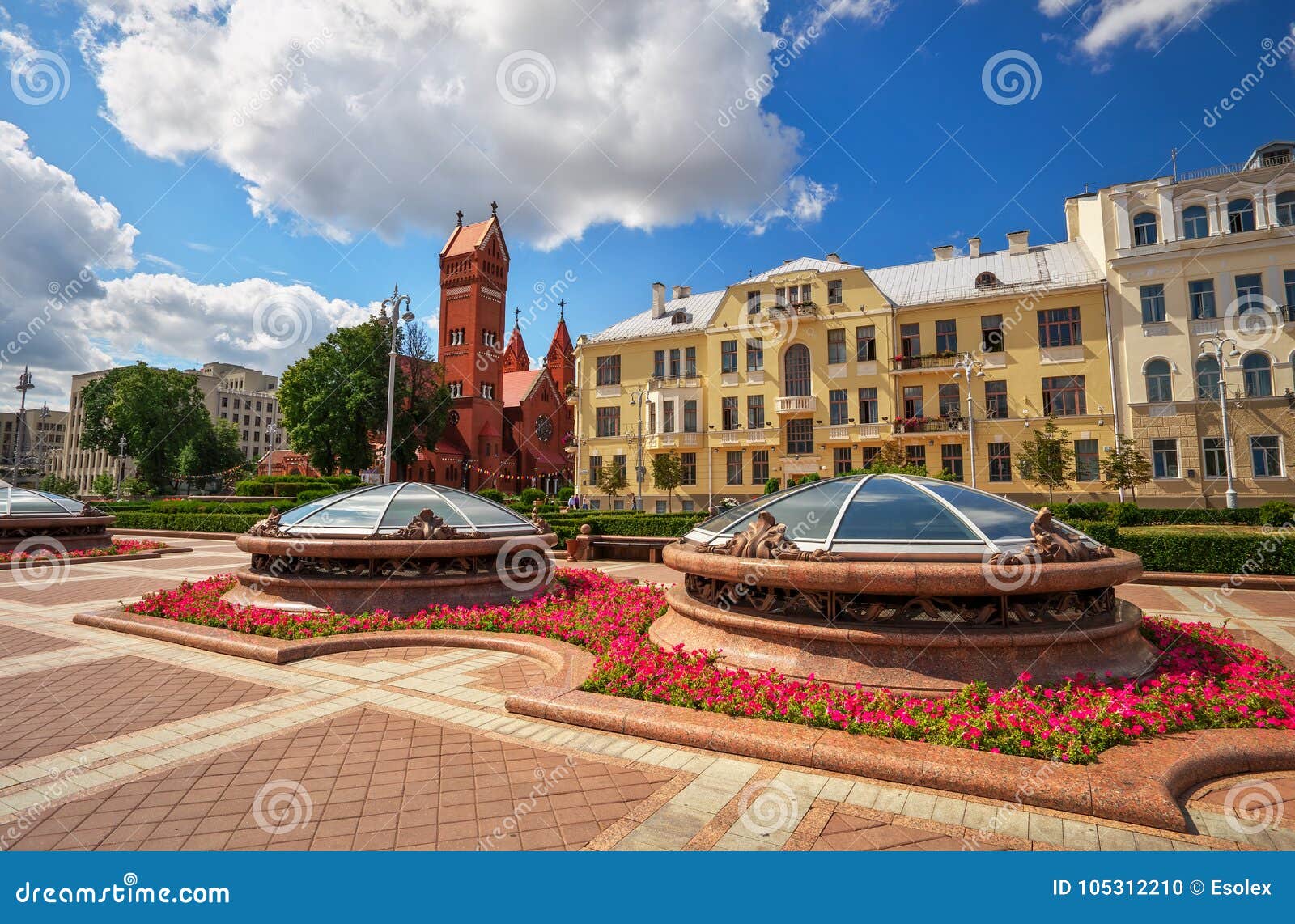 Picture of Independence Square in Minsk Stock Photo - Image of catholic ...