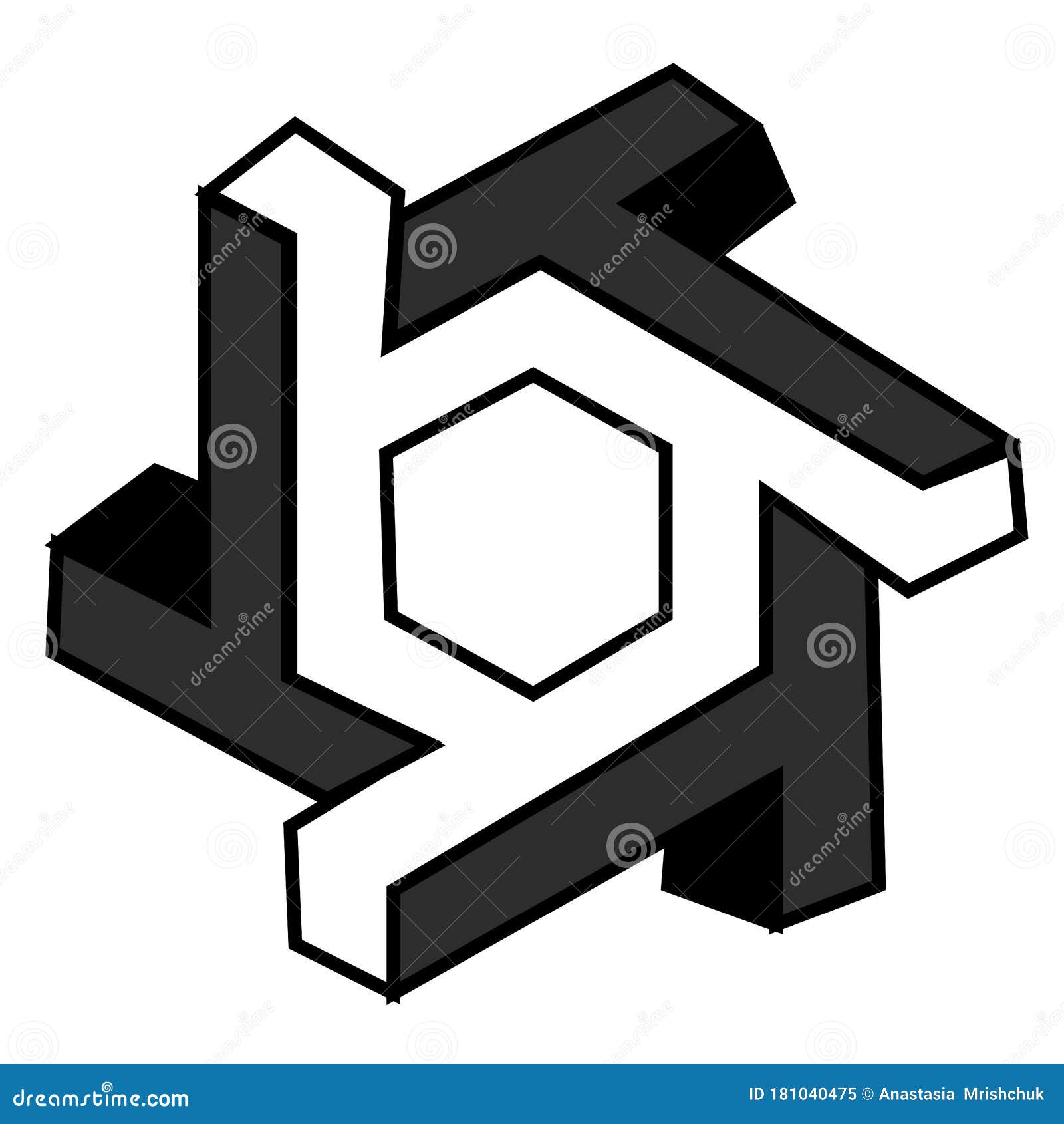 Picture of Interesting Geometric Shape on a White Background Stock ...