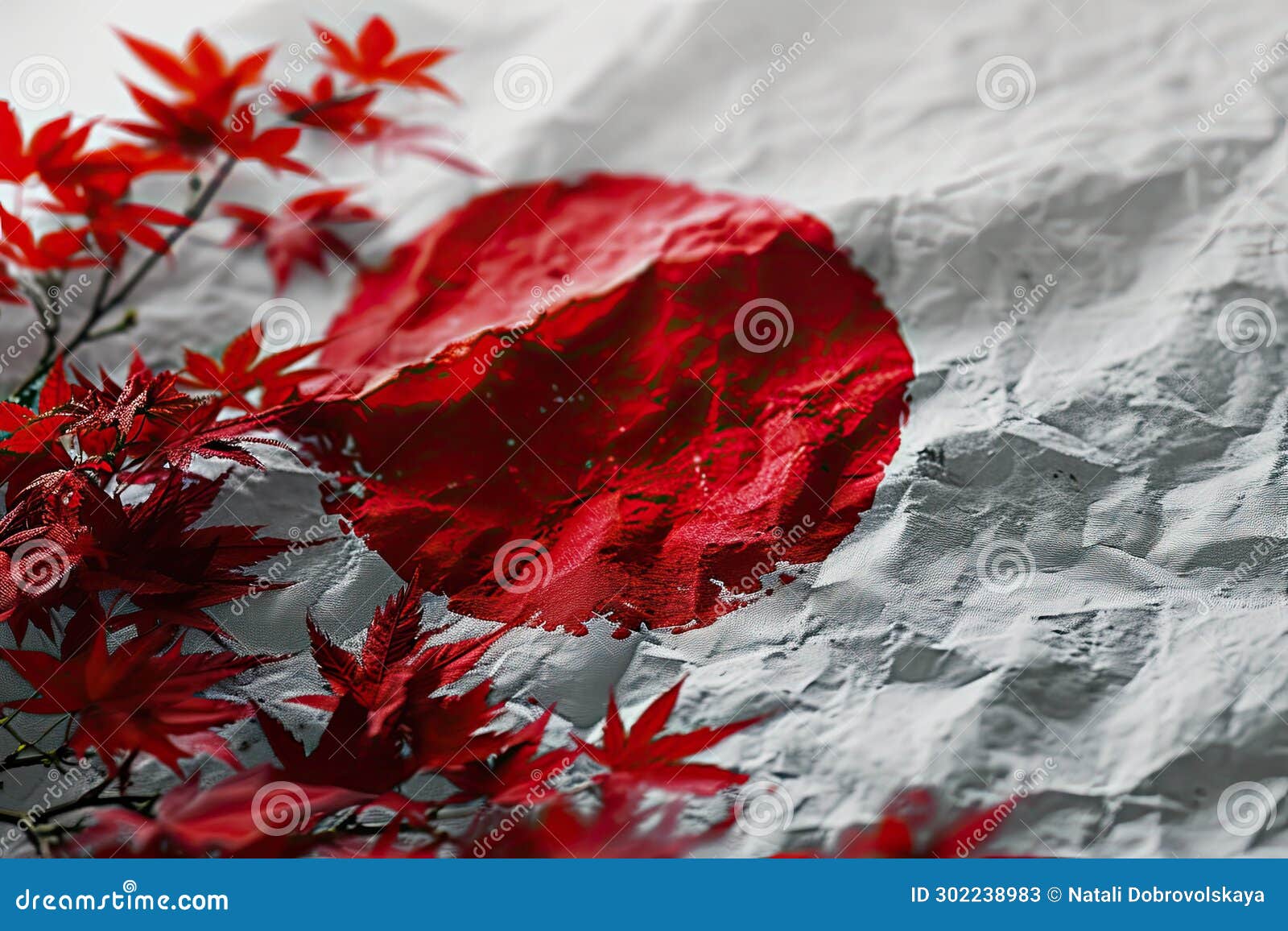 The Picture of Japanese Flag with Red Sun on White Background Stock ...