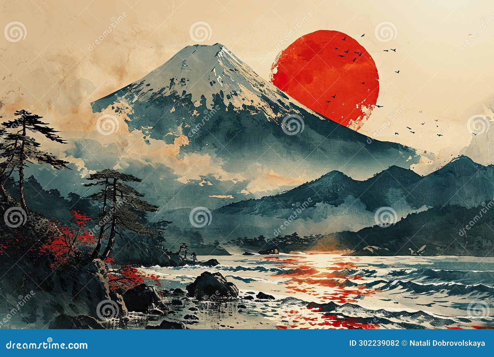 The Picture of Japanese Flag with Red Sun on White Background Stock ...