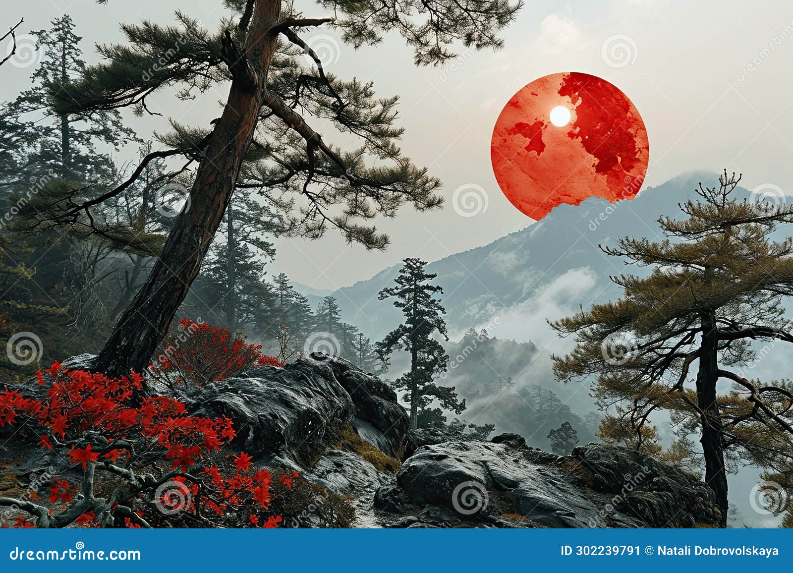 The Picture of Japanese Flag with Red Sun on White Background Stock ...